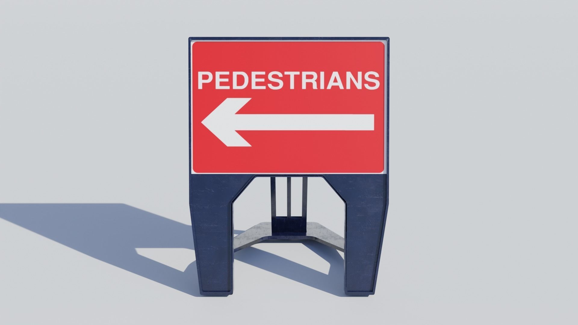 3D model Low poly Temporary Footpath Signs VR / AR / low-poly | CGTrader