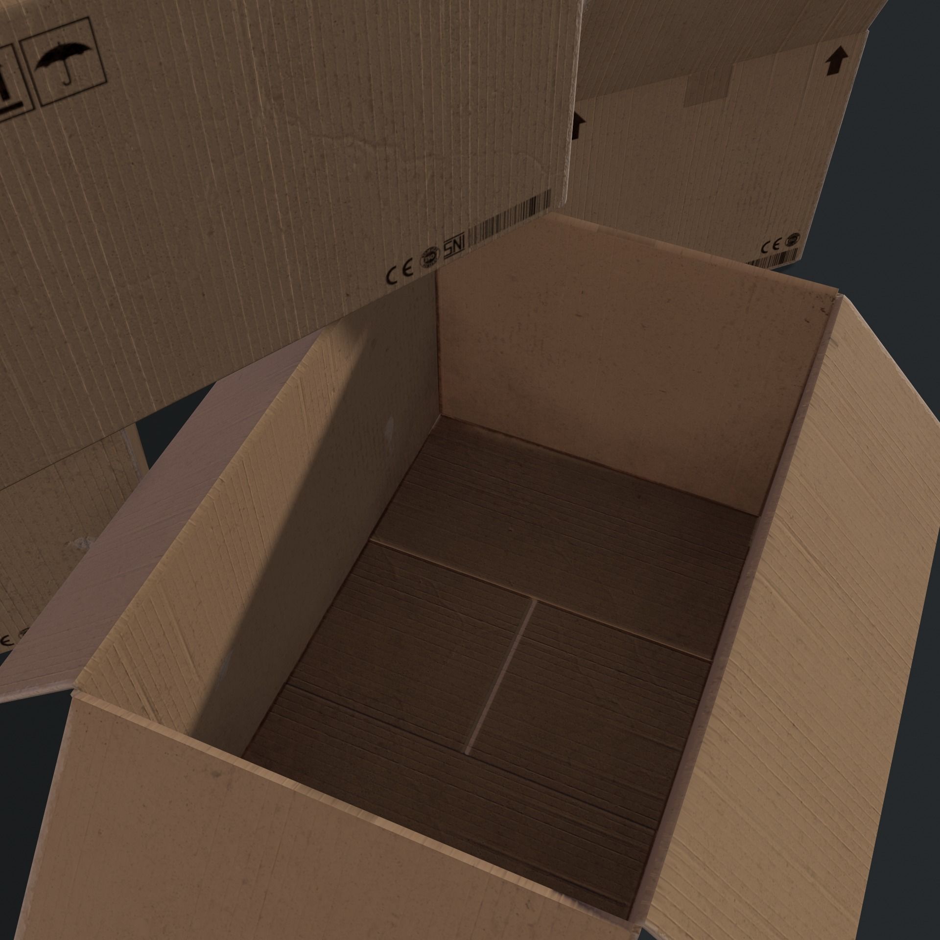 3D model Cardboard box VR / AR / low-poly | CGTrader