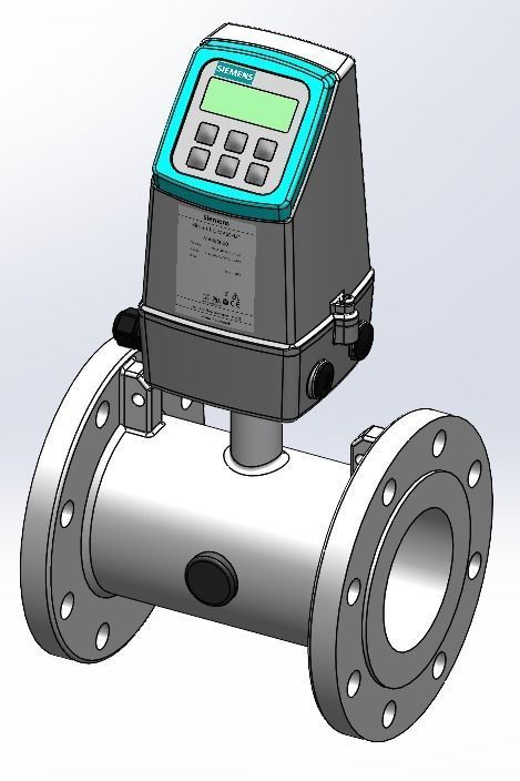 Siemens Sitrans Flowmeter W5100 DN100 - 4inch 3D model | CGTrader