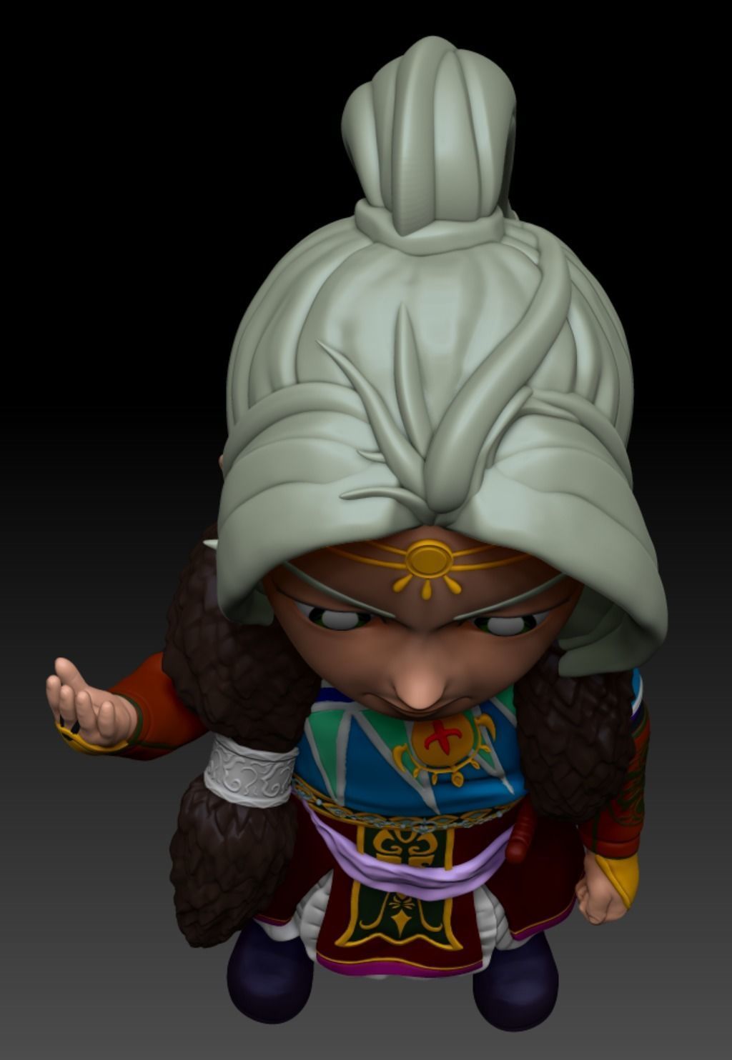 SaGa Frontier Blue Cartoon Chubby Chibi Figure 3D model 3D printable ...