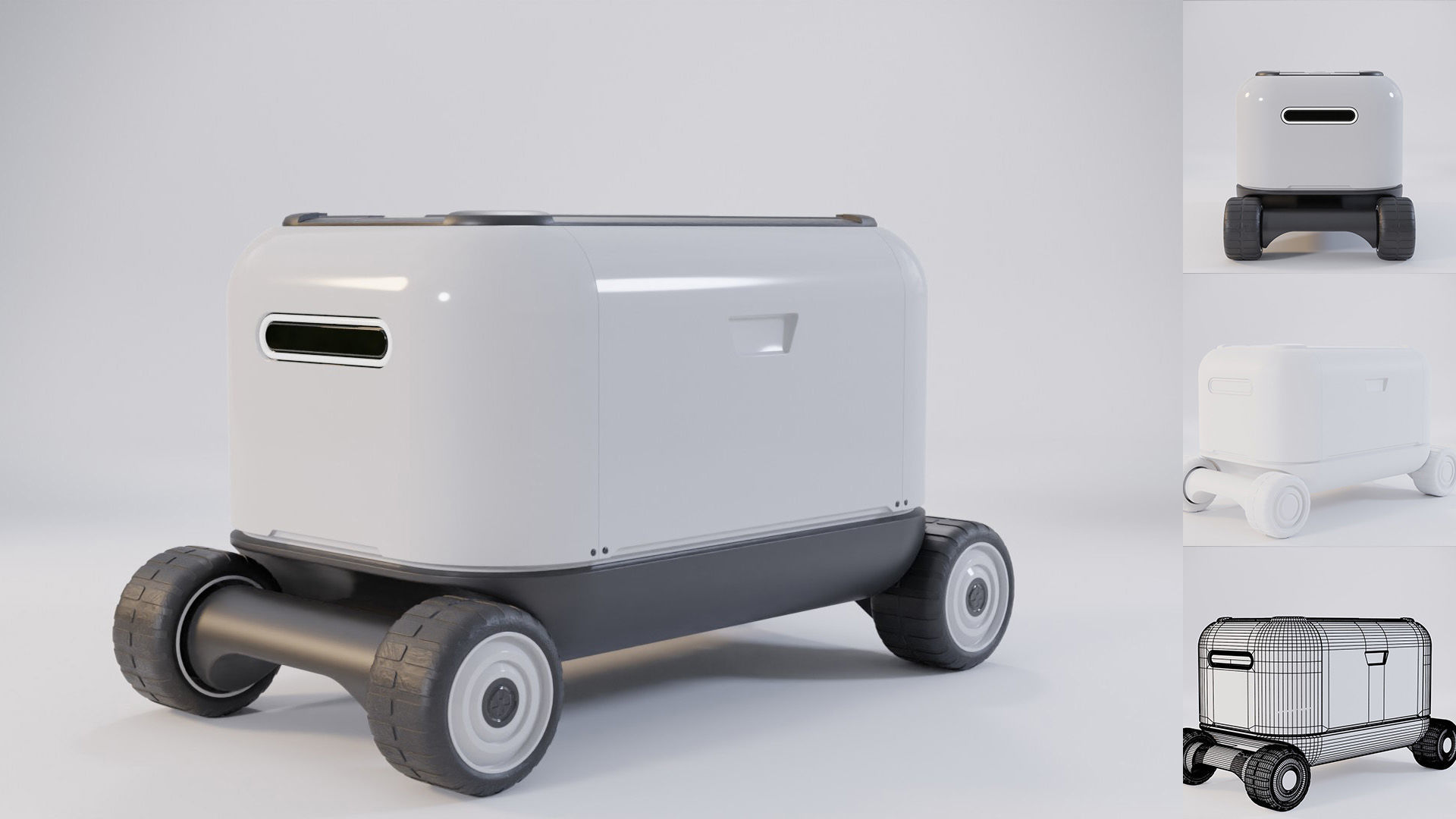 3D model Futuristic Delivery Bot VR / AR / low-poly | CGTrader