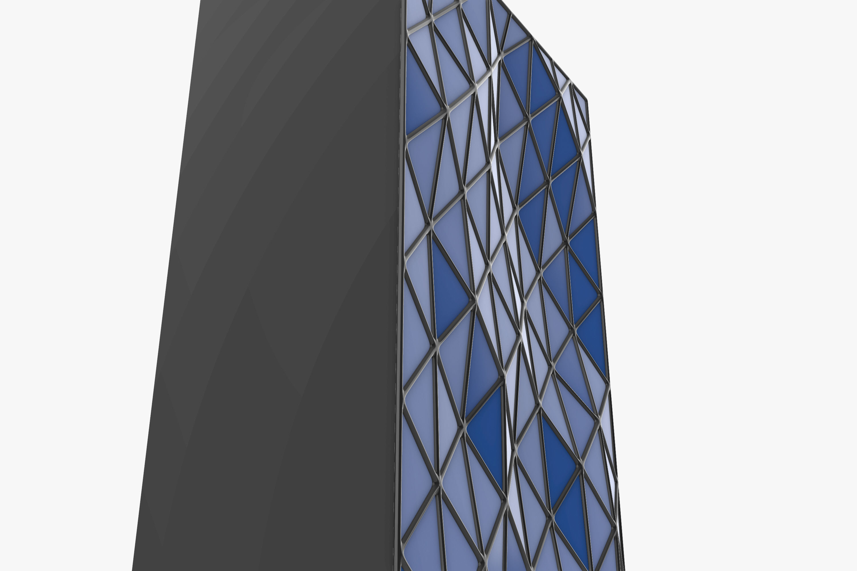 Polygonal Tower Crinkled Facade 3D model | CGTrader