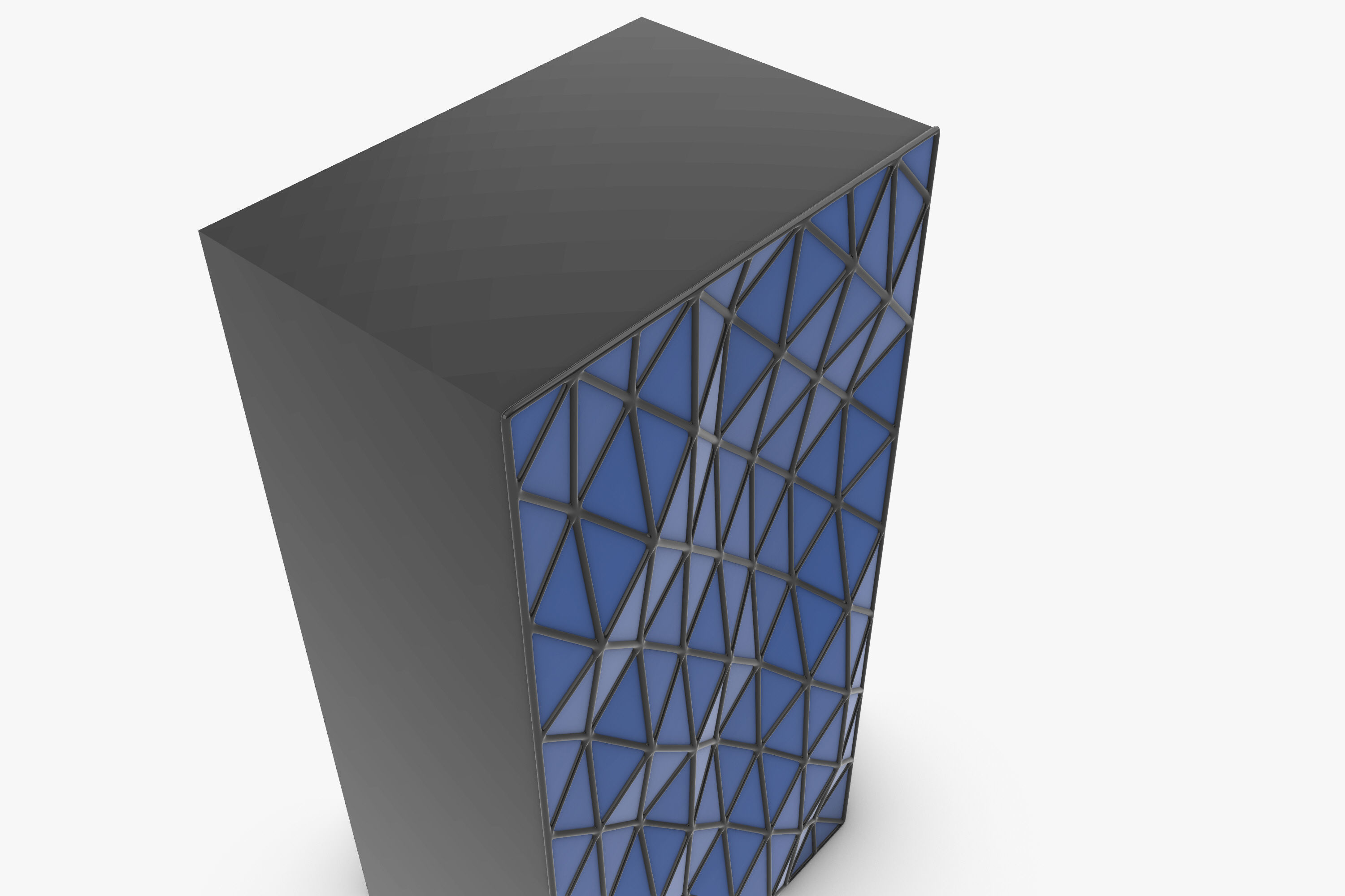 Polygonal Tower Crinkled Facade 3D model | CGTrader