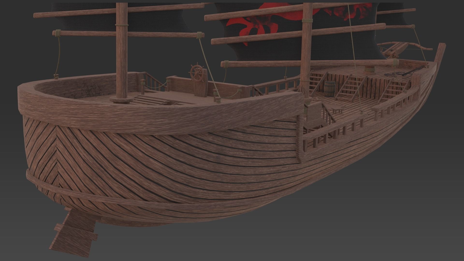 Chiniese Pirate Ship 3D model | CGTrader