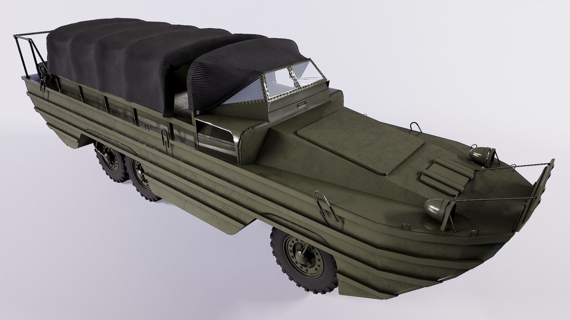 3D model GMC-DUKW-353 Amphibious Vehicle VR / AR / low-poly | CGTrader