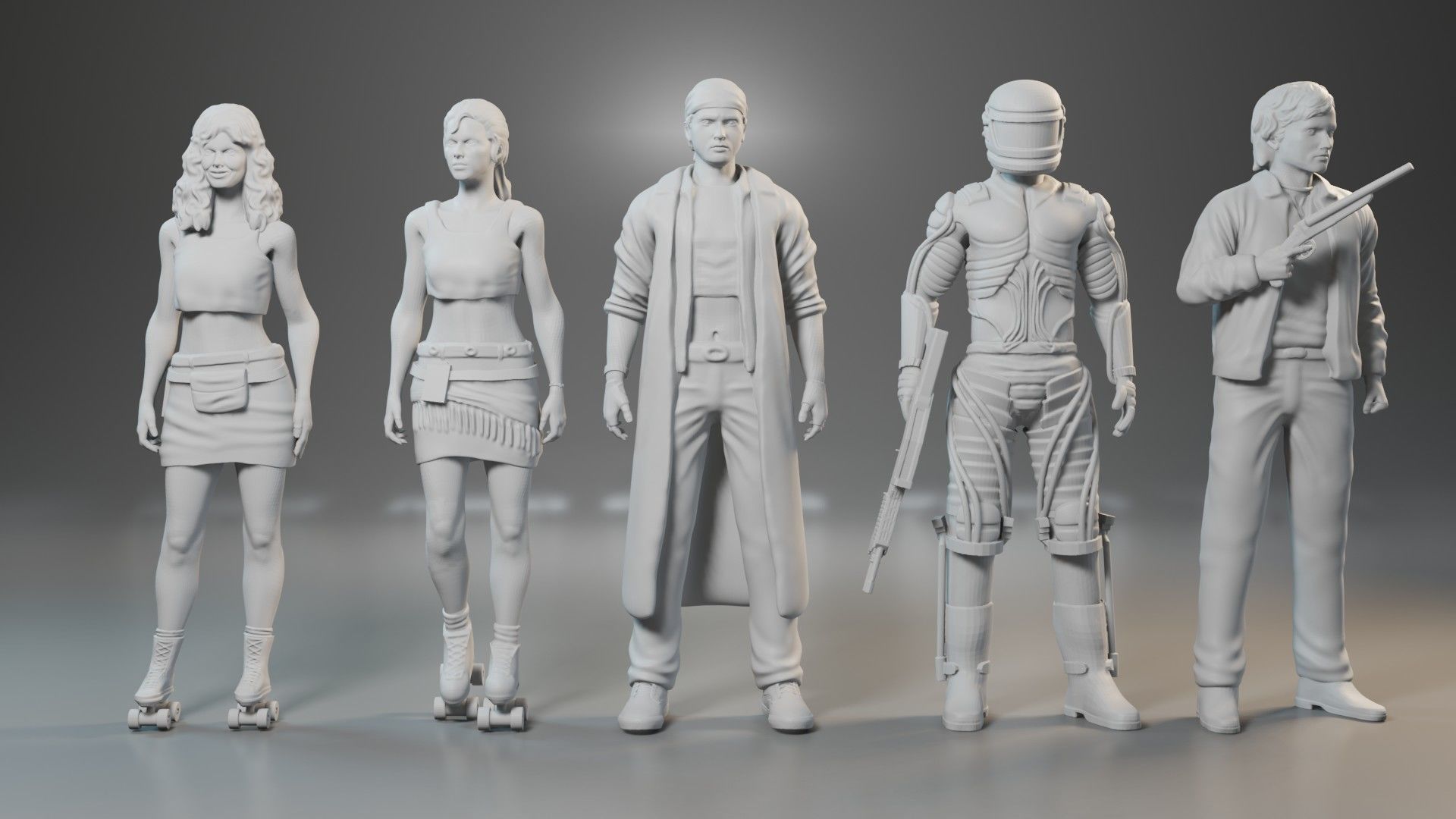 The Wraith group of figurines 3D model 3D printable | CGTrader
