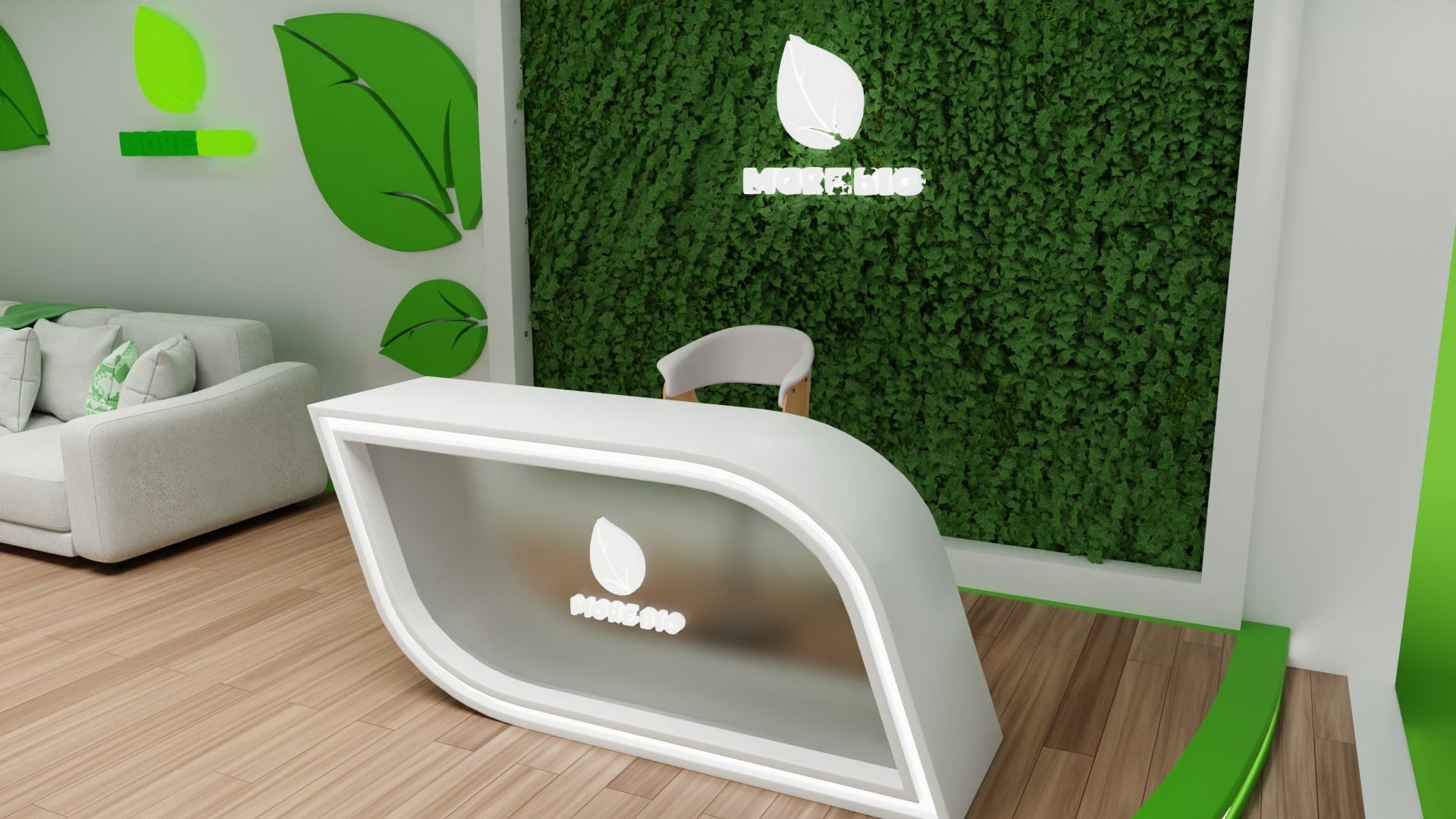 Stand Design for Bio products 3D model | CGTrader