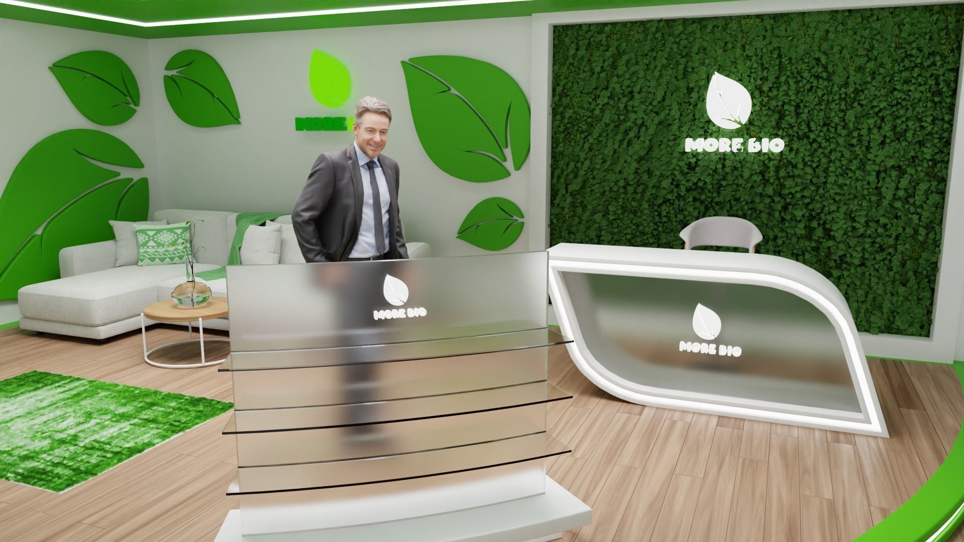 Stand Design for Bio products 3D model | CGTrader