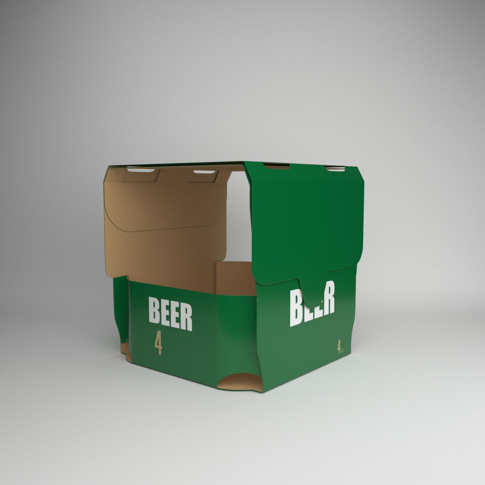 beer cardboard cans 3d model 269cm 3D model | CGTrader