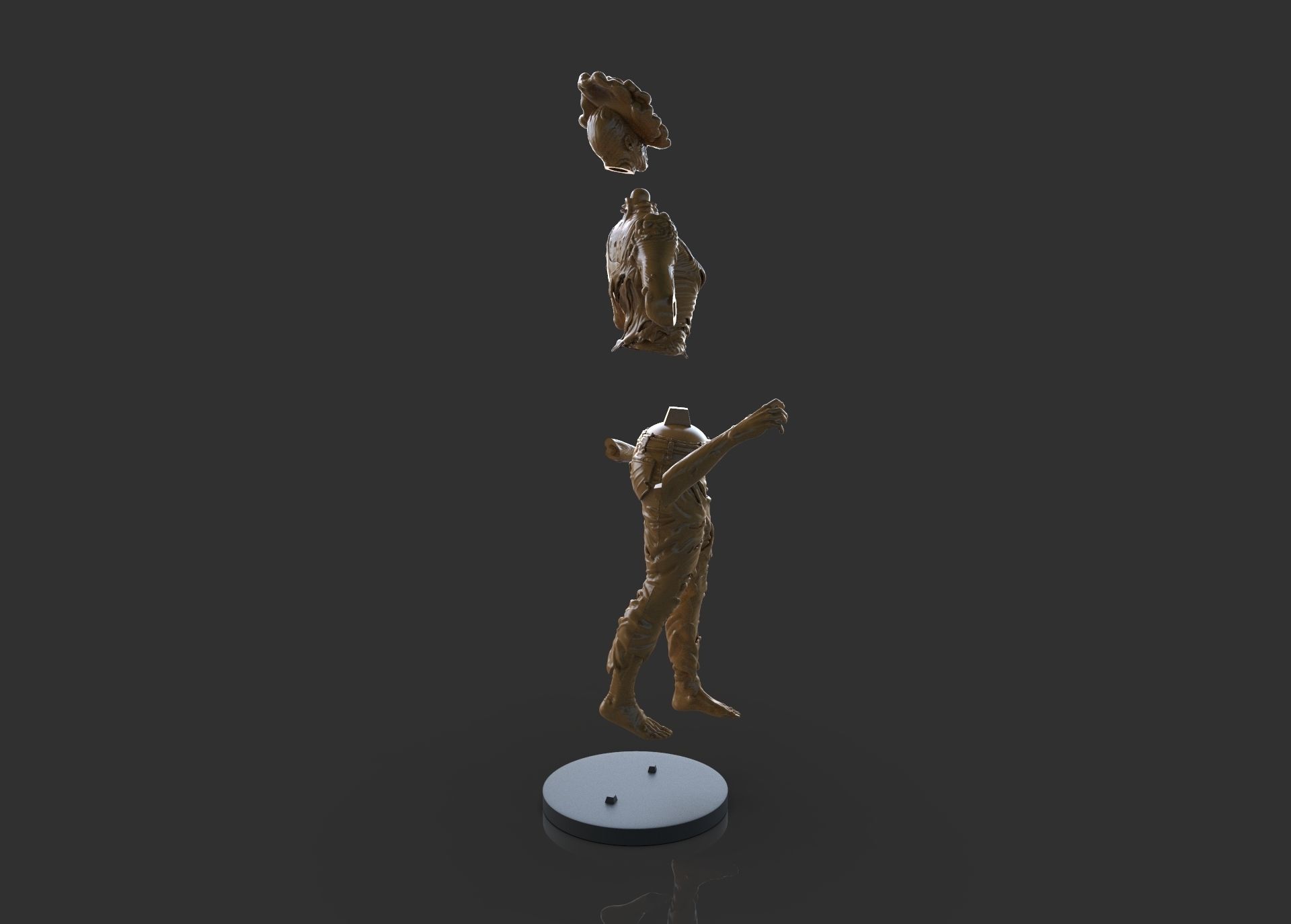 Female Clicker Sculpture 3D model 3D printable | CGTrader