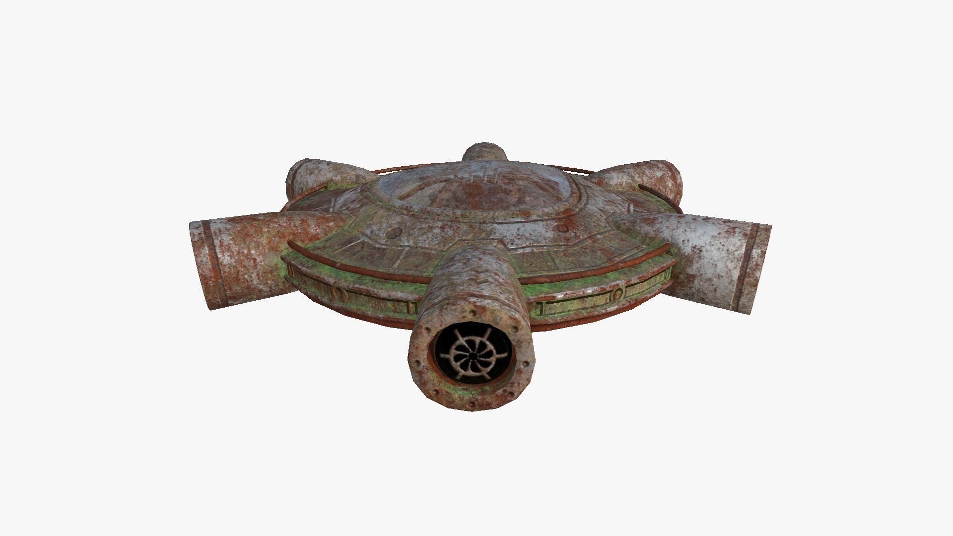 3D model Alien Spaceship UFO J11 Abandoned - Sci Fi Spacecraft Design ...