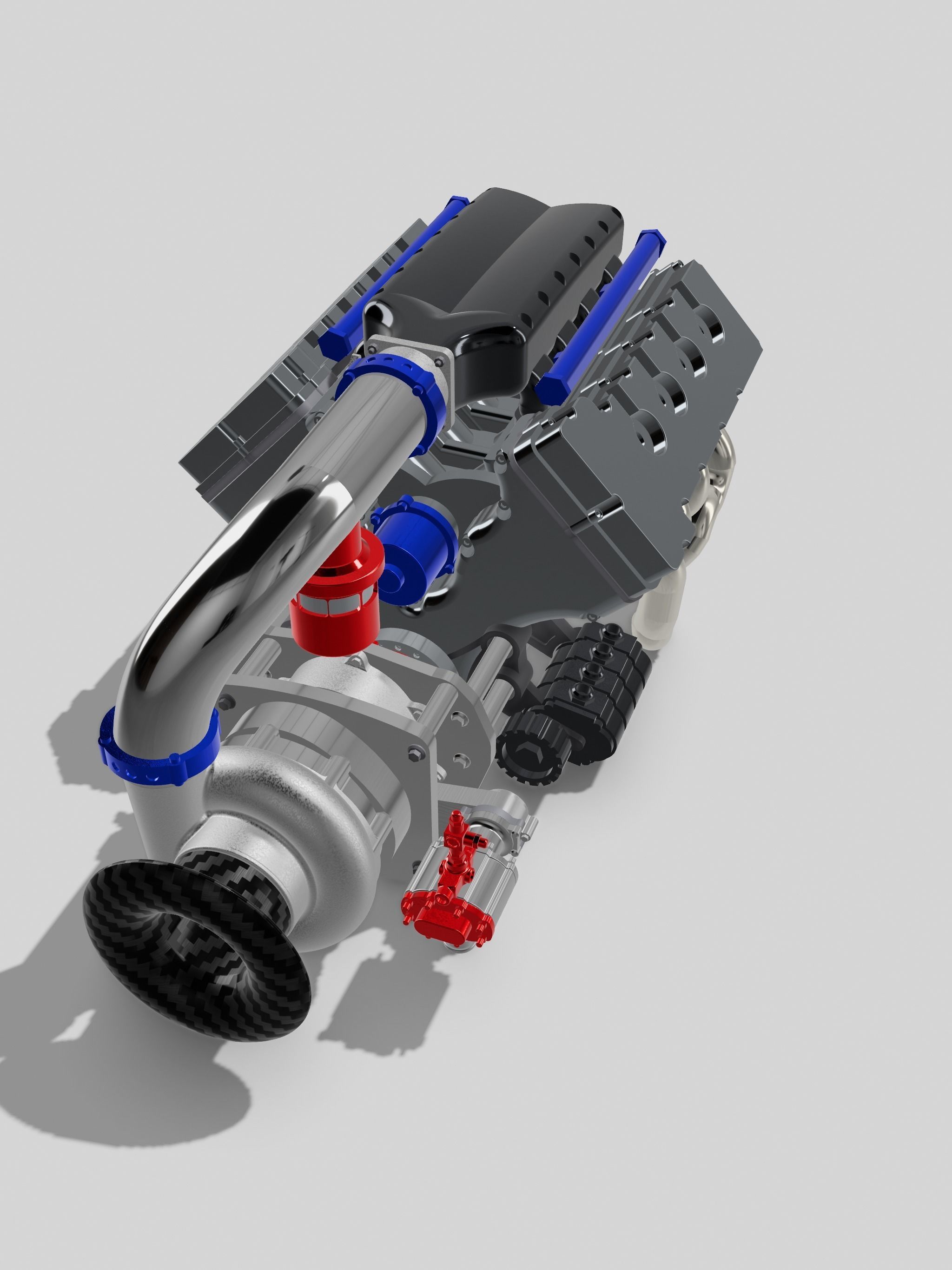 Procharged Coyote MMR Billet w dry sump 3D model 3D printable | CGTrader