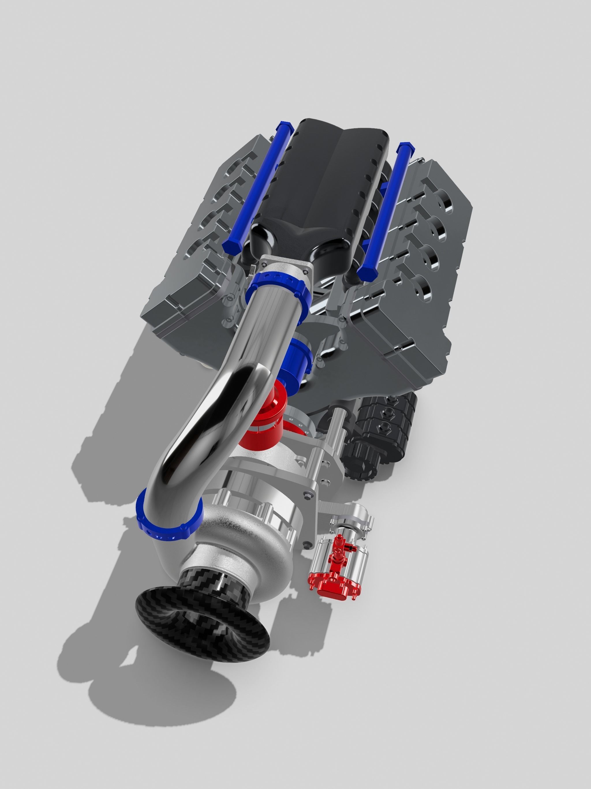 Procharged Coyote MMR Billet w dry sump 3D model 3D printable | CGTrader