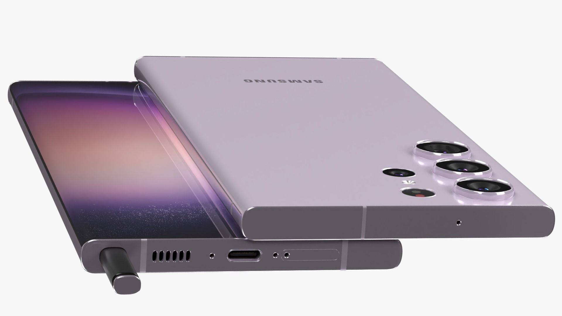 Samsung Galaxy S23 Ultra Lavender 3D model | CGTrader