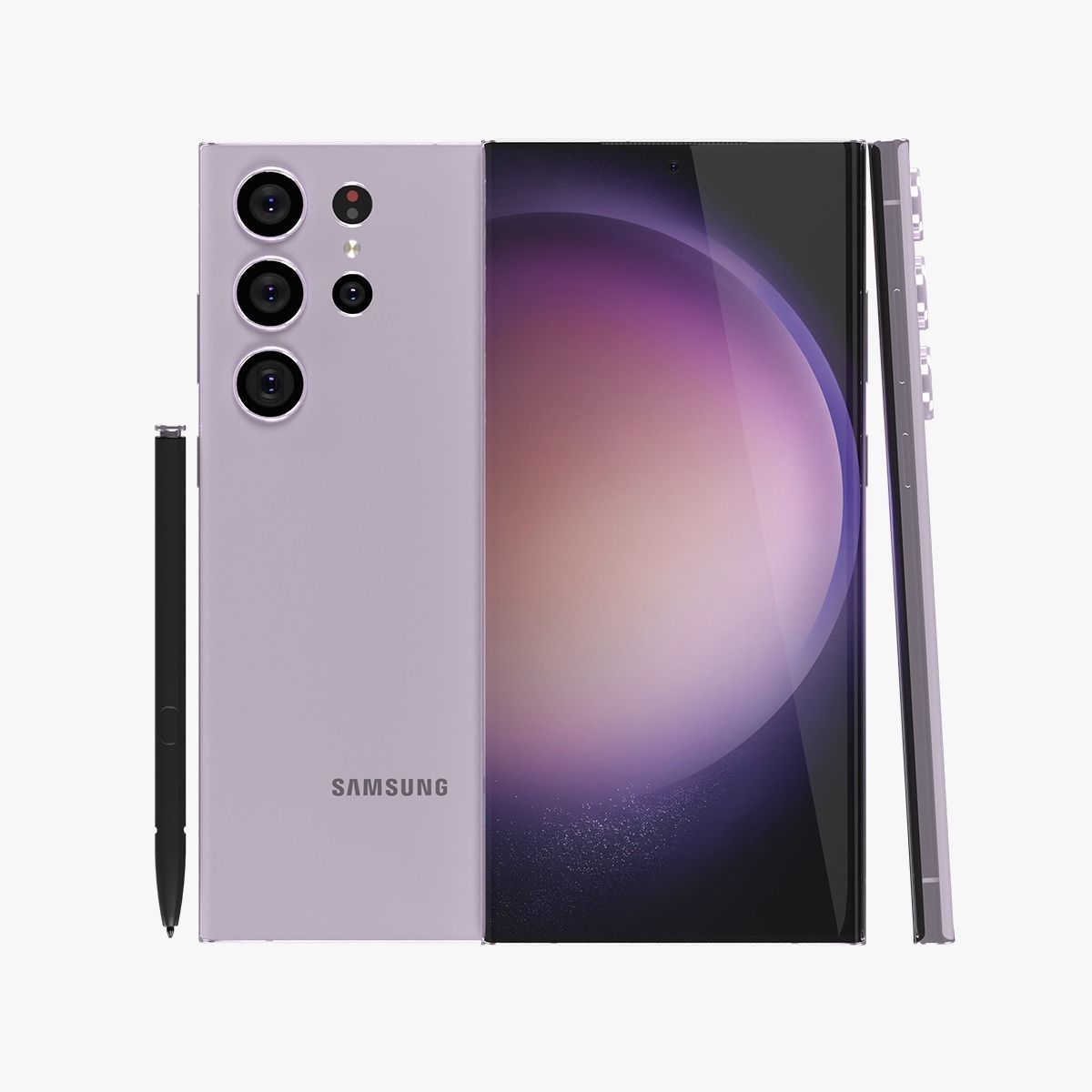 Samsung Galaxy S23 Ultra Lavender 3D model | CGTrader