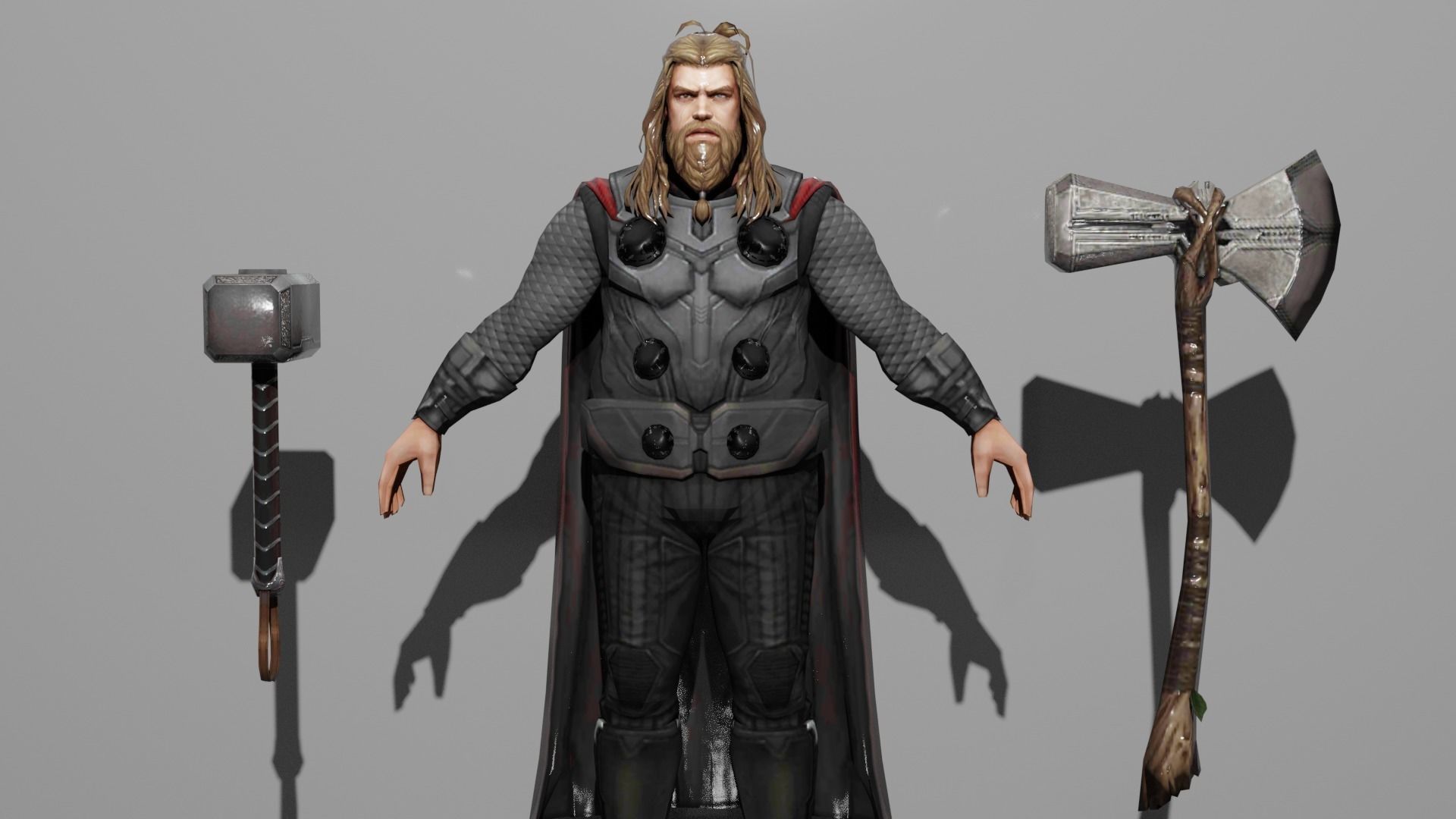 Thor End Game 3D model rigged | CGTrader