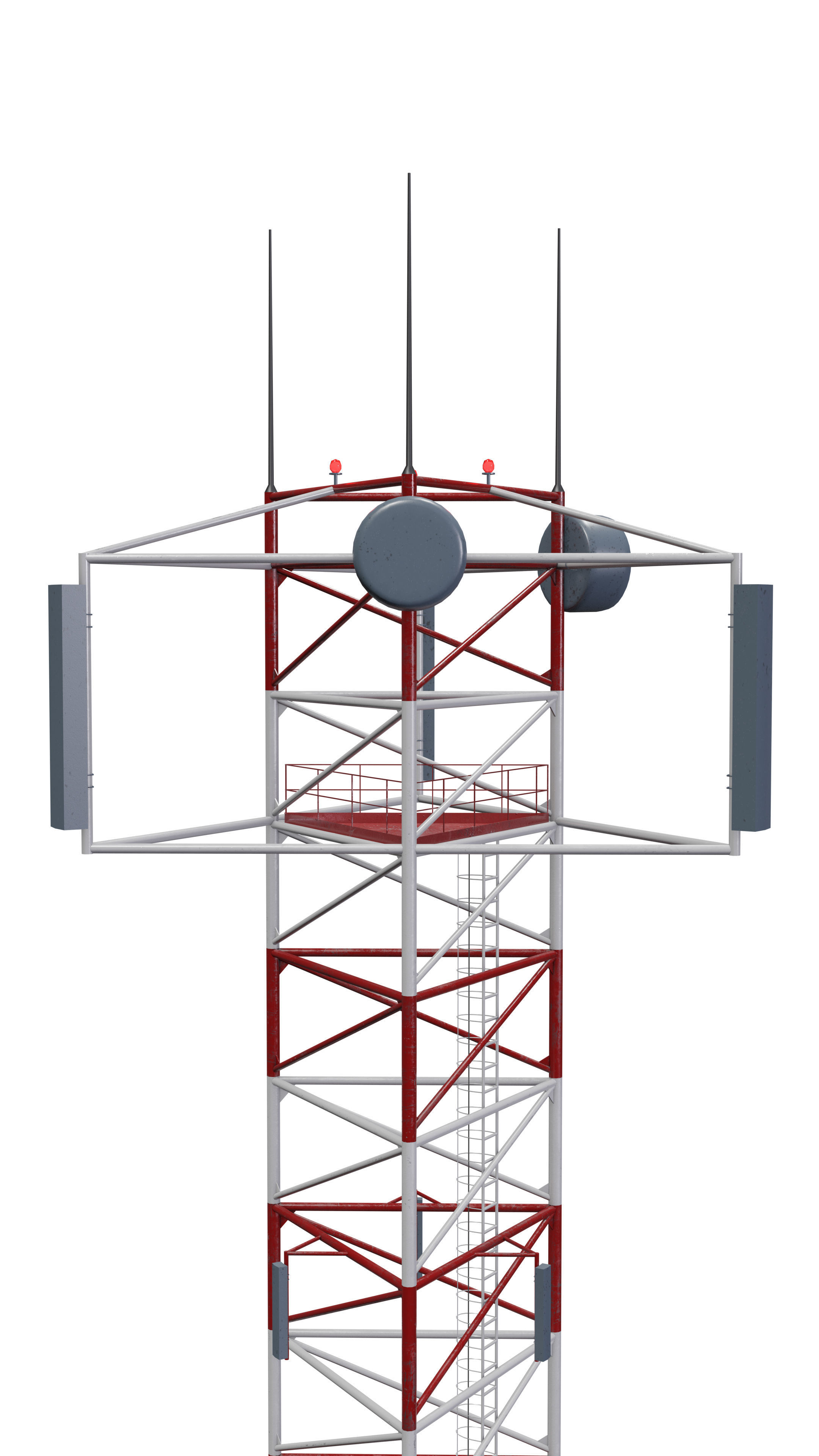 3D model Telecommunication Cell Tower VR / AR / low-poly | CGTrader