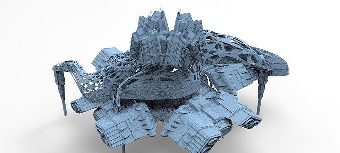 Alien Hybrid base design Exterior 2 3D model | CGTrader