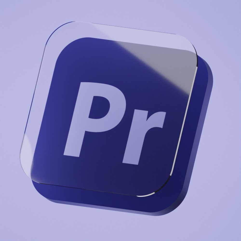 Adobe Premiere Pro Logo Icon 3D model | CGTrader
