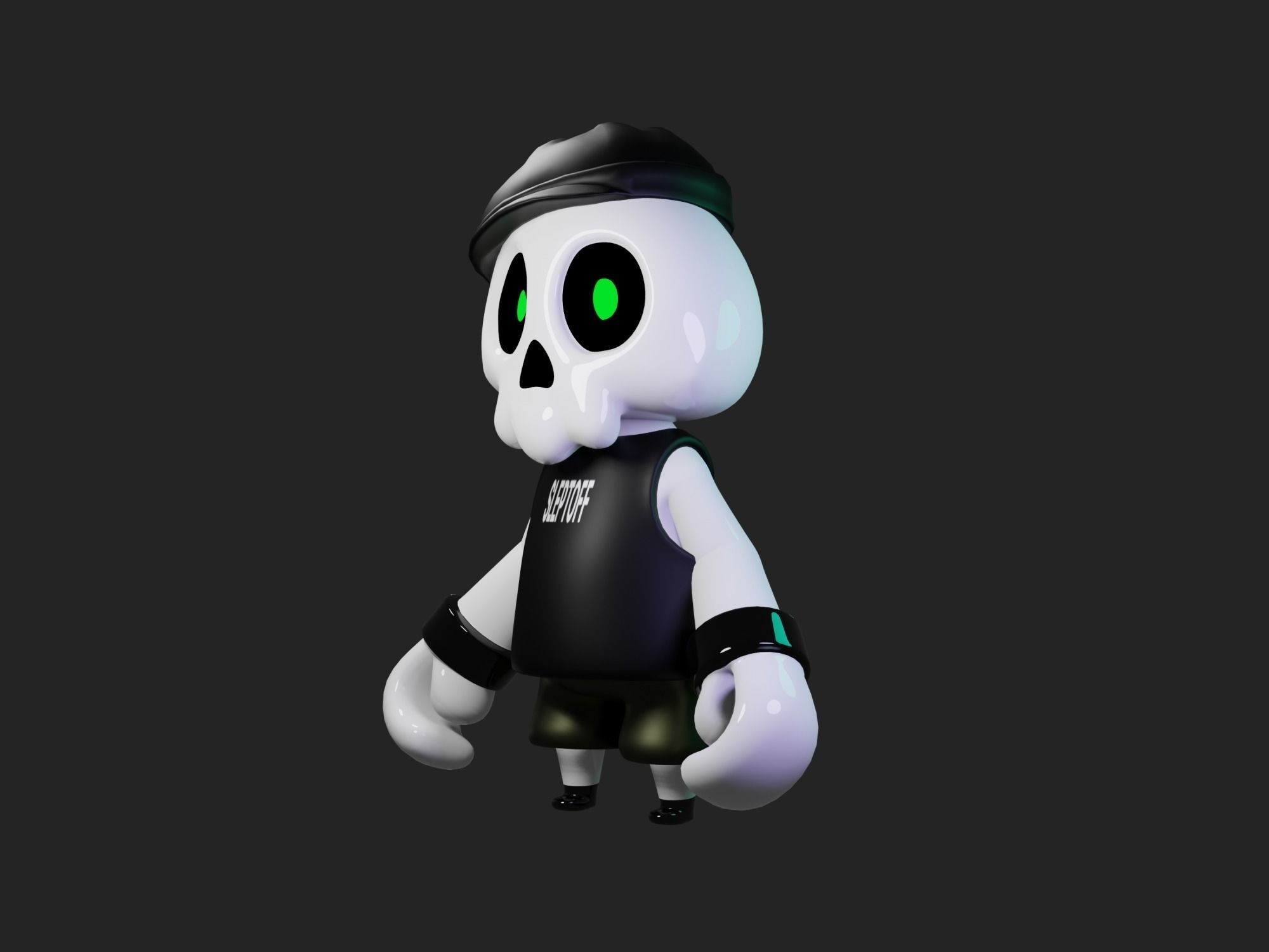 Character cartoon skeleton 3D model | CGTrader