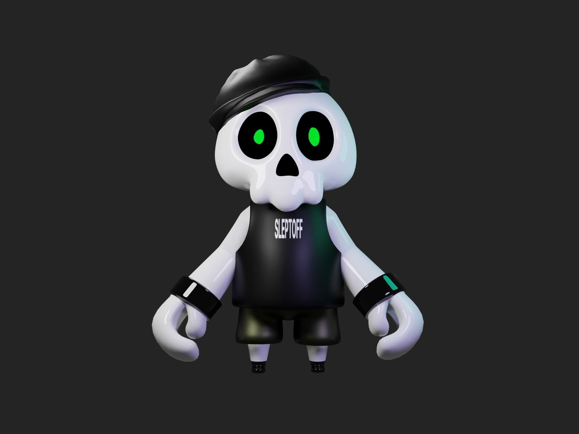 Character cartoon skeleton 3D model | CGTrader