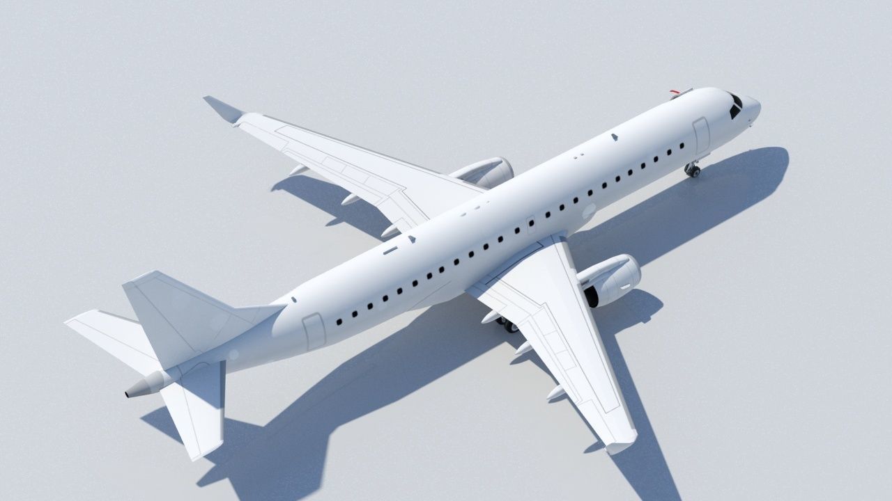 3D model Embraer EMB 190 ERJ Static Low Poly VR / AR / low-poly | CGTrader