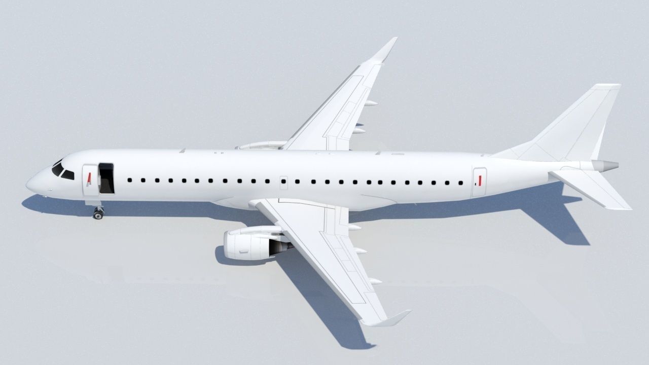3D model Embraer EMB 190 ERJ Static Low Poly VR / AR / low-poly | CGTrader
