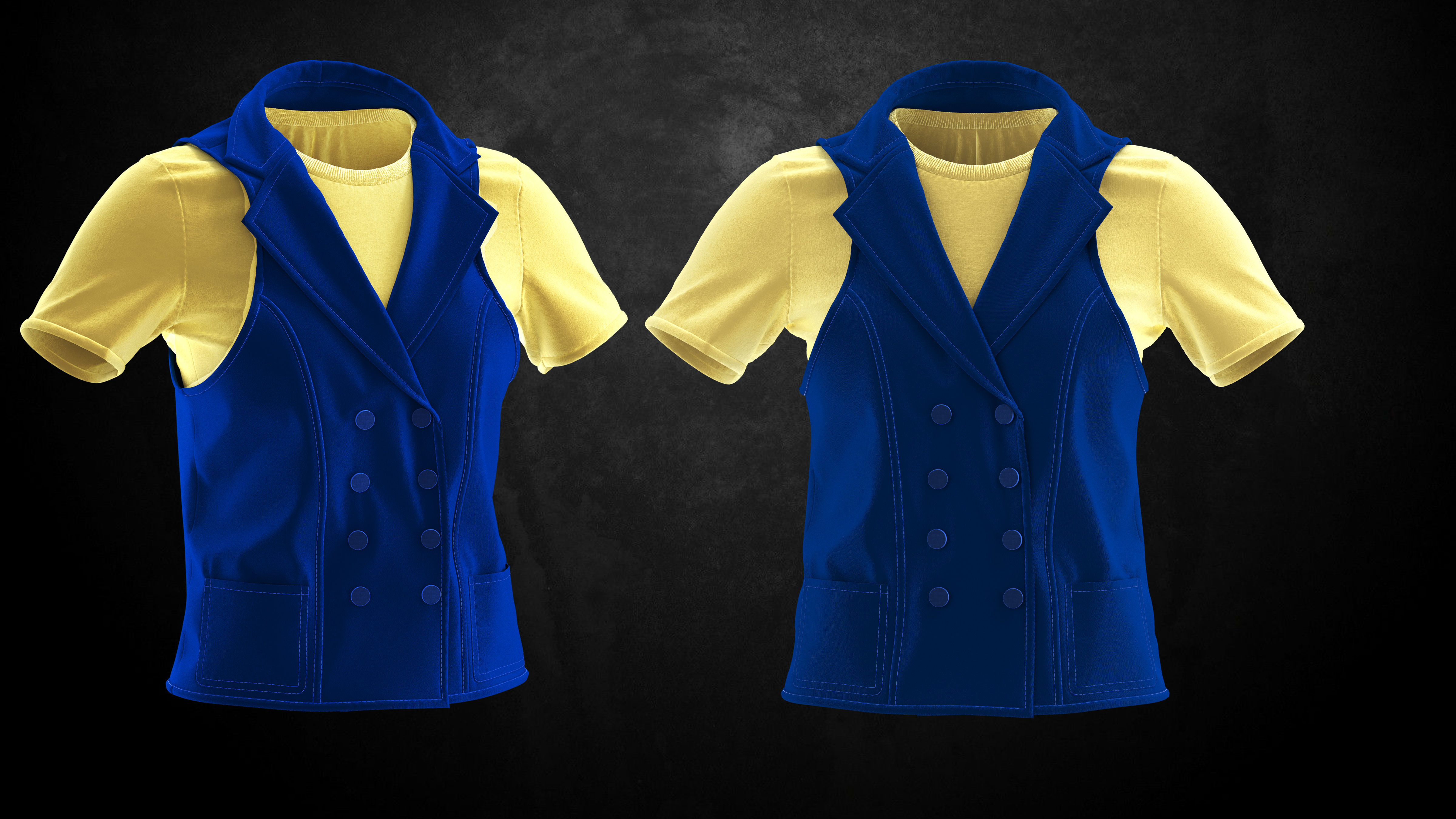 woman vest 3D model | CGTrader
