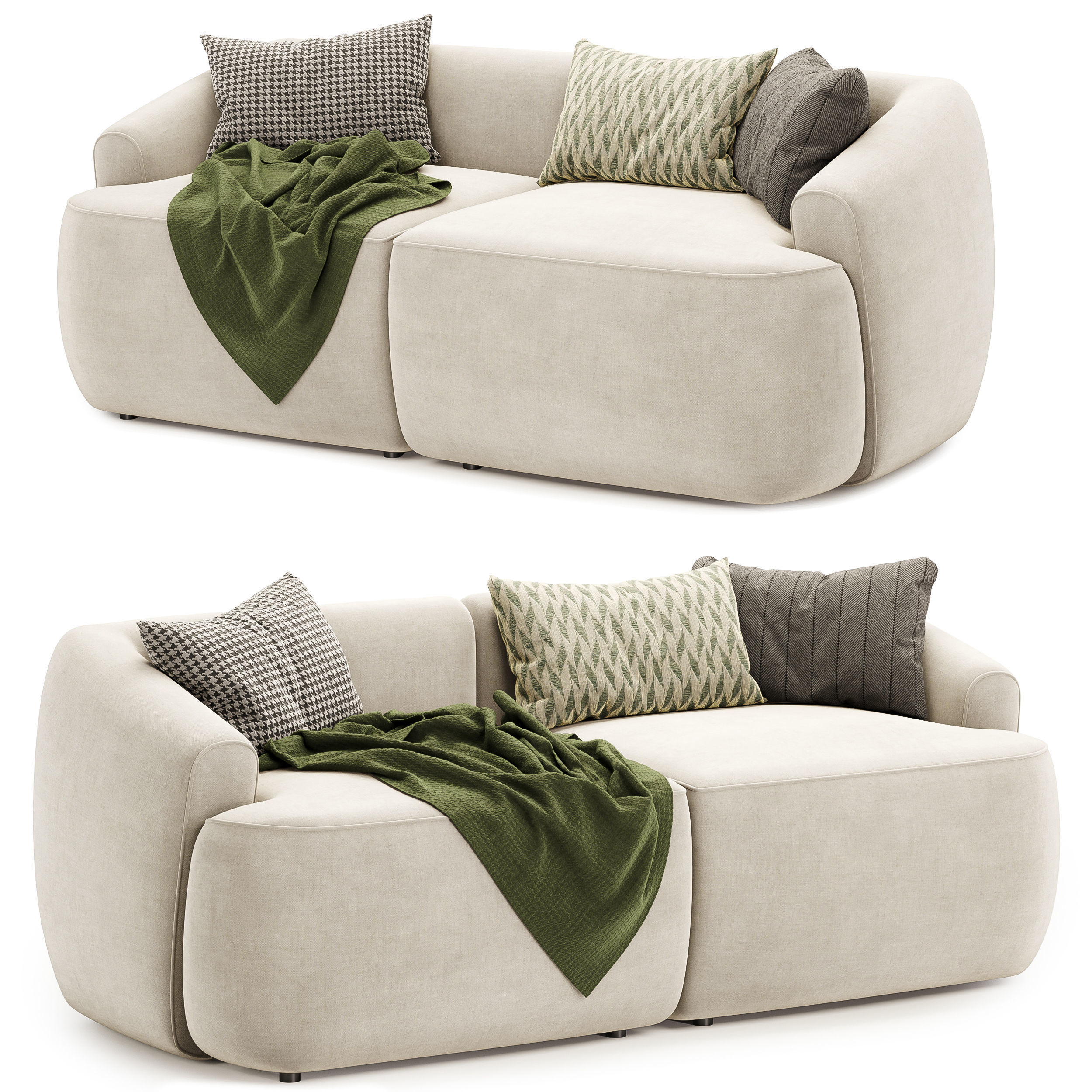 hoekbank Sofia 3 seater sofa 3D model | CGTrader