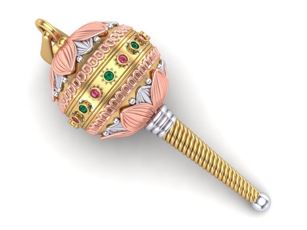 Hanumanji Gada - Weapon - Pendant 3D model 3D printable | CGTrader