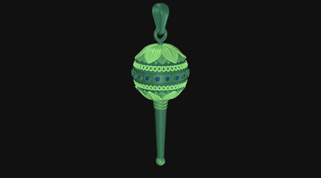 Hanumanji Gada - Weapon - Pendant 3D model 3D printable | CGTrader