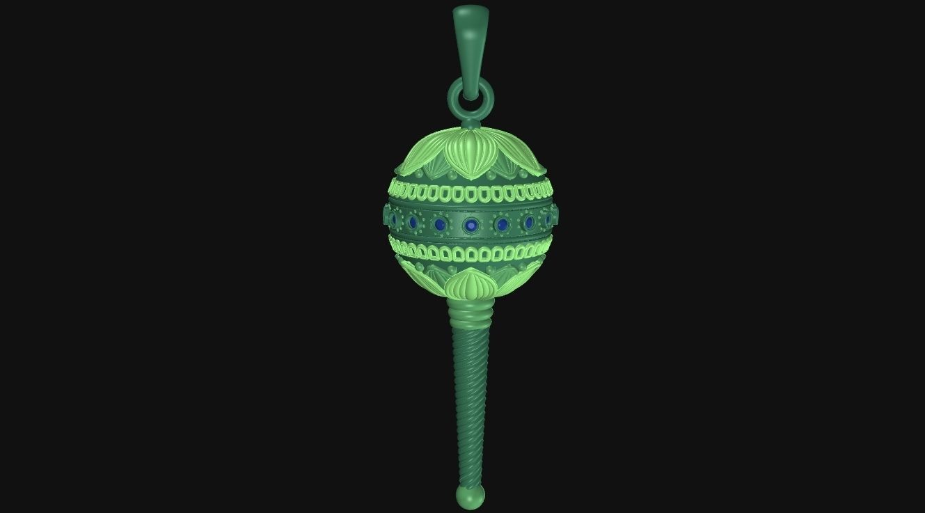 Hanumanji Gada - Weapon - Pendant 3D model 3D printable | CGTrader