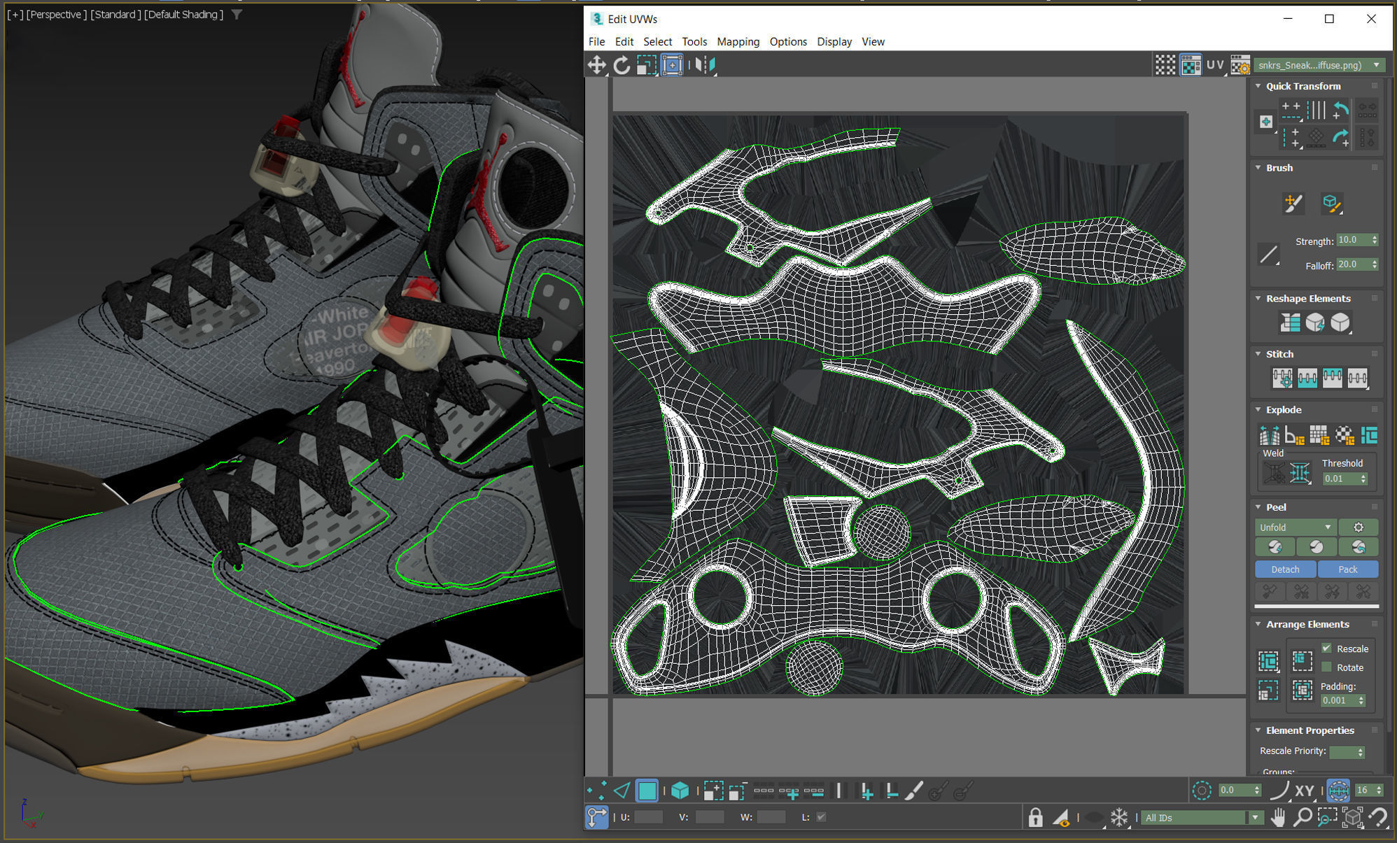 Off White Nike Jordan 5 3D model | CGTrader