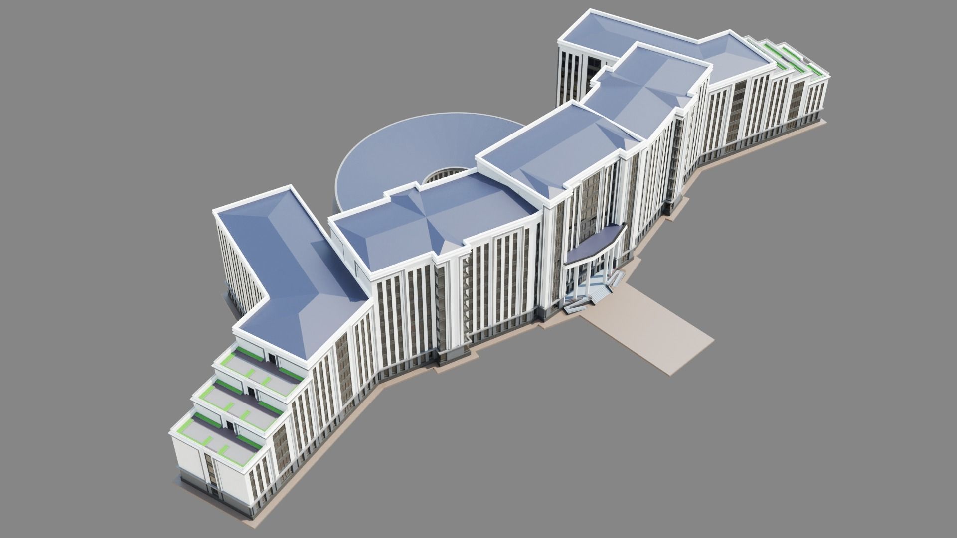 University Building ID050 3D model | CGTrader