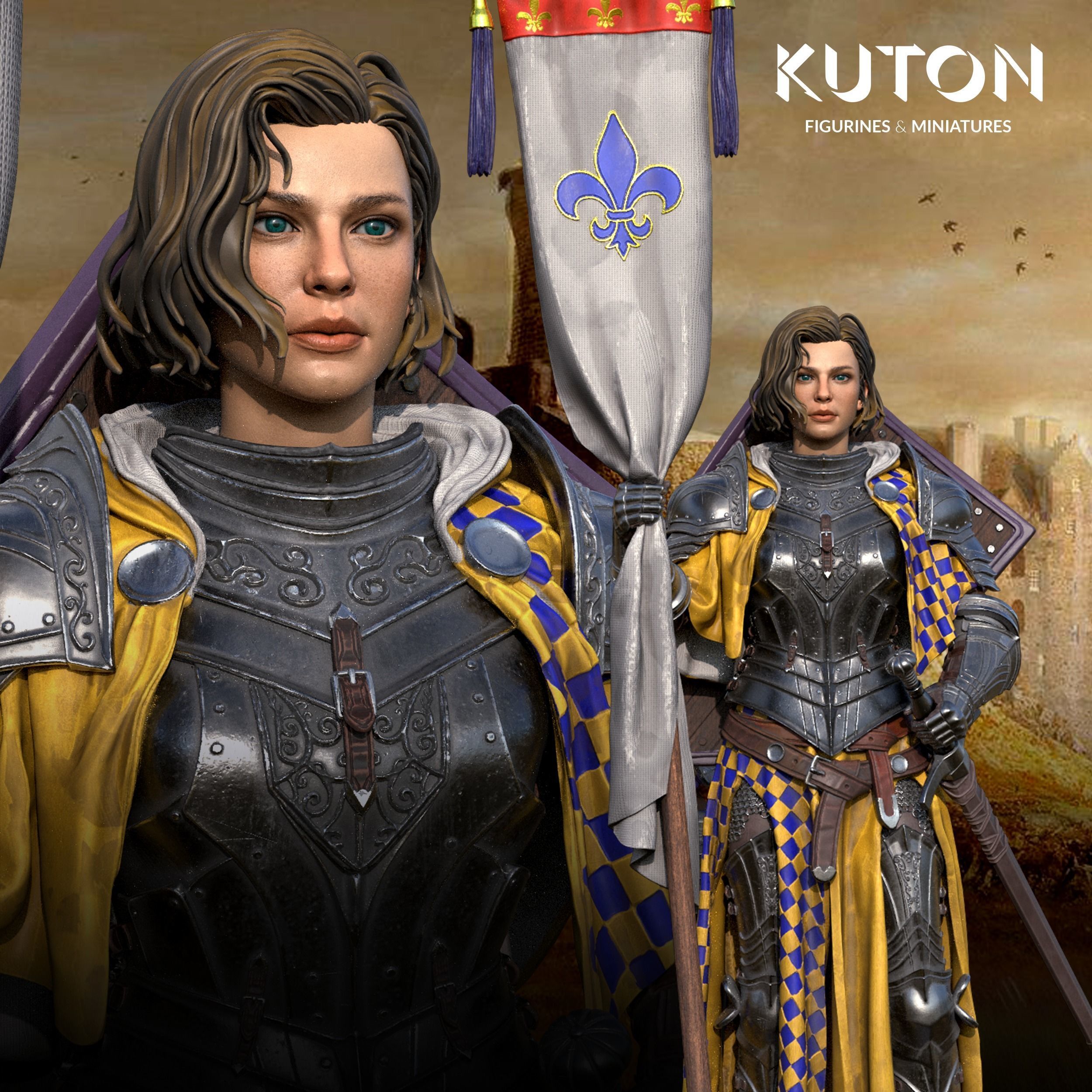 Joan of Arc 3D model 3D printable | CGTrader