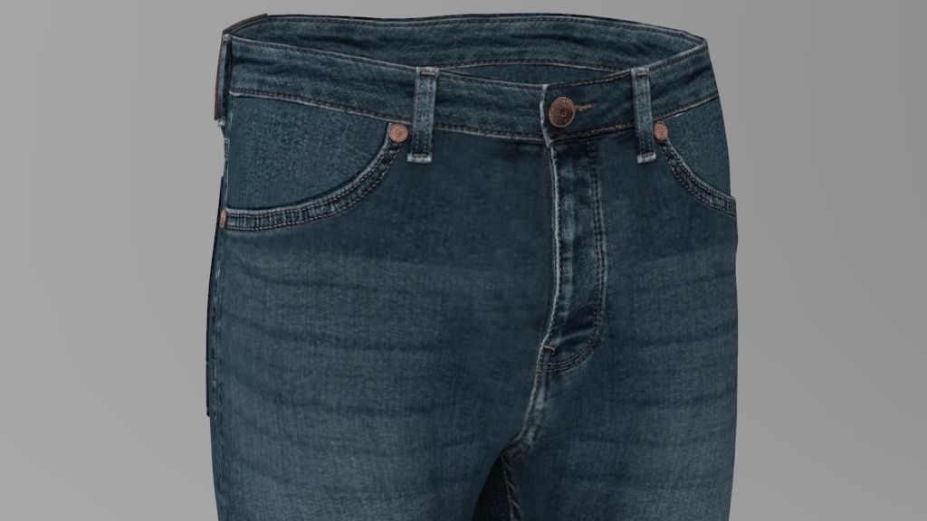 Men Jean trousers 3D model | CGTrader