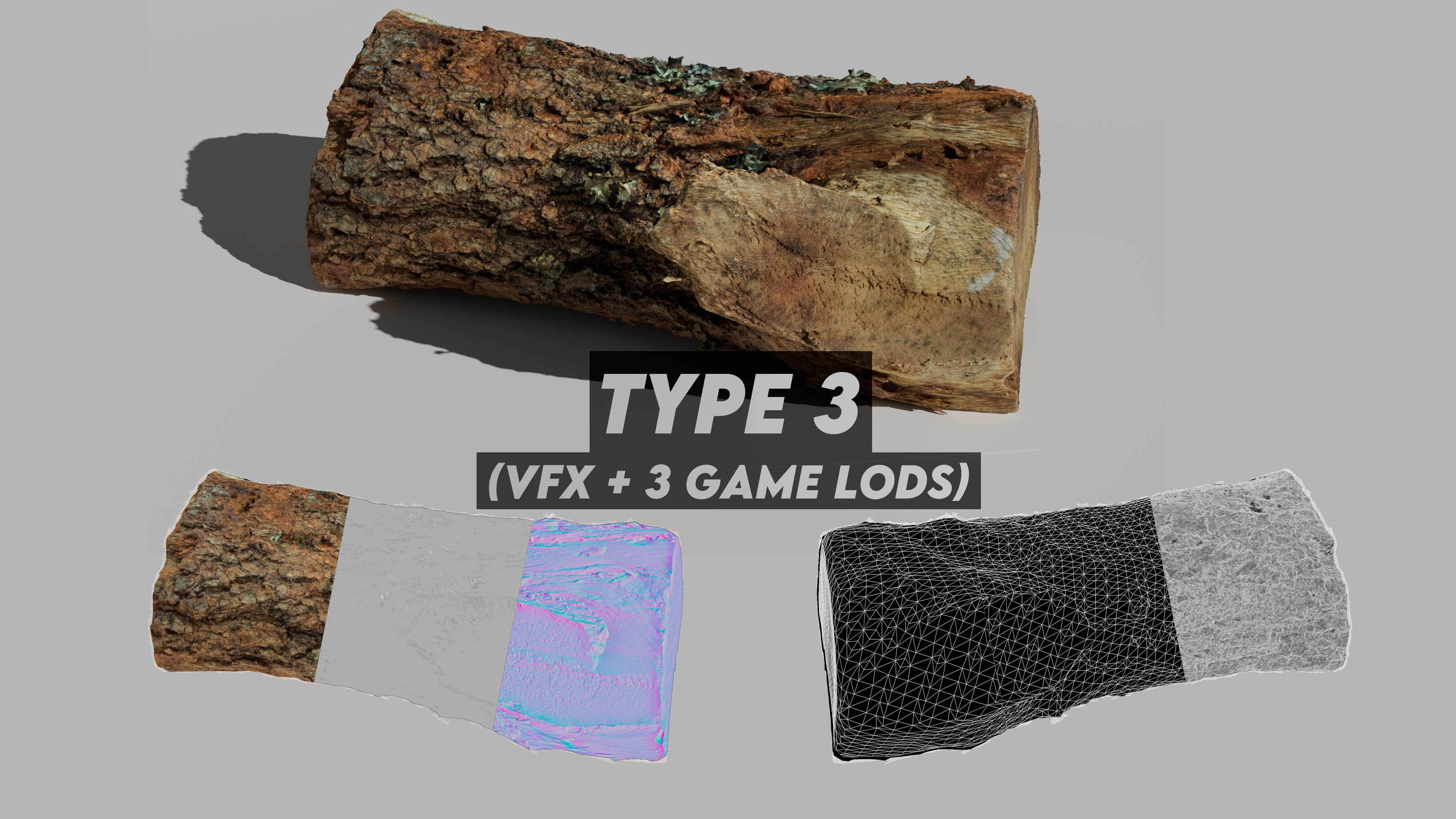 3D model Wood Logs - Photogrammetry VR / AR / low-poly | CGTrader