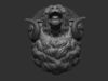 Bleating ram head 3D model 3D printable | CGTrader