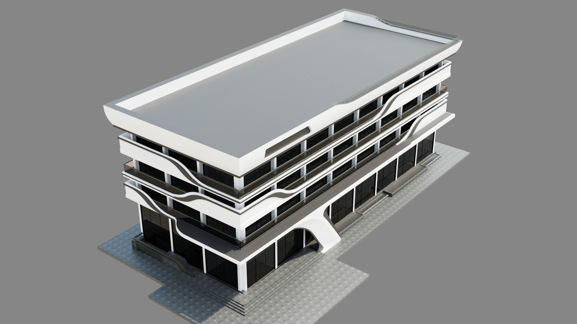Office Building ID056 3D model | CGTrader