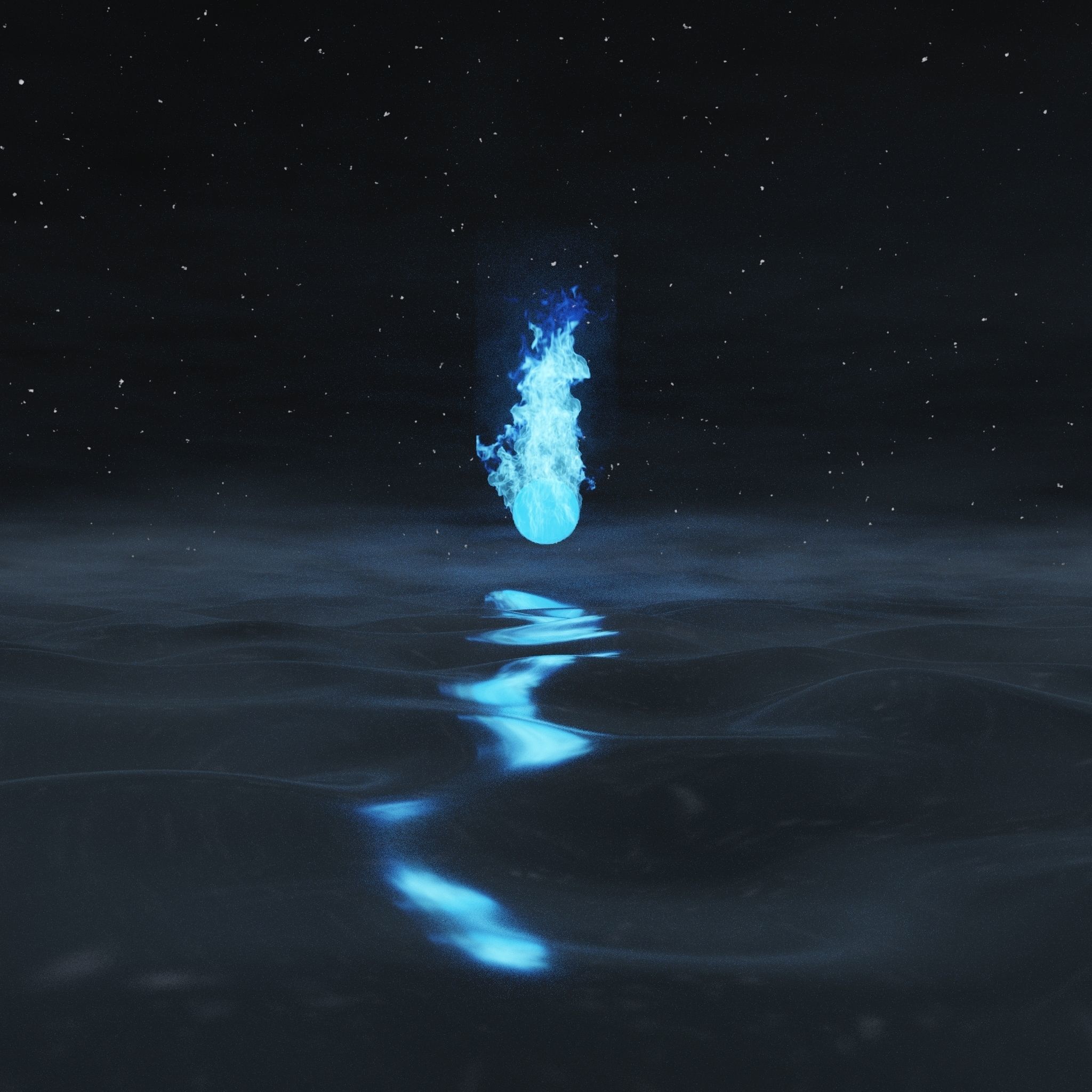 Realistic Blue Flame Effect 3D model animated | CGTrader