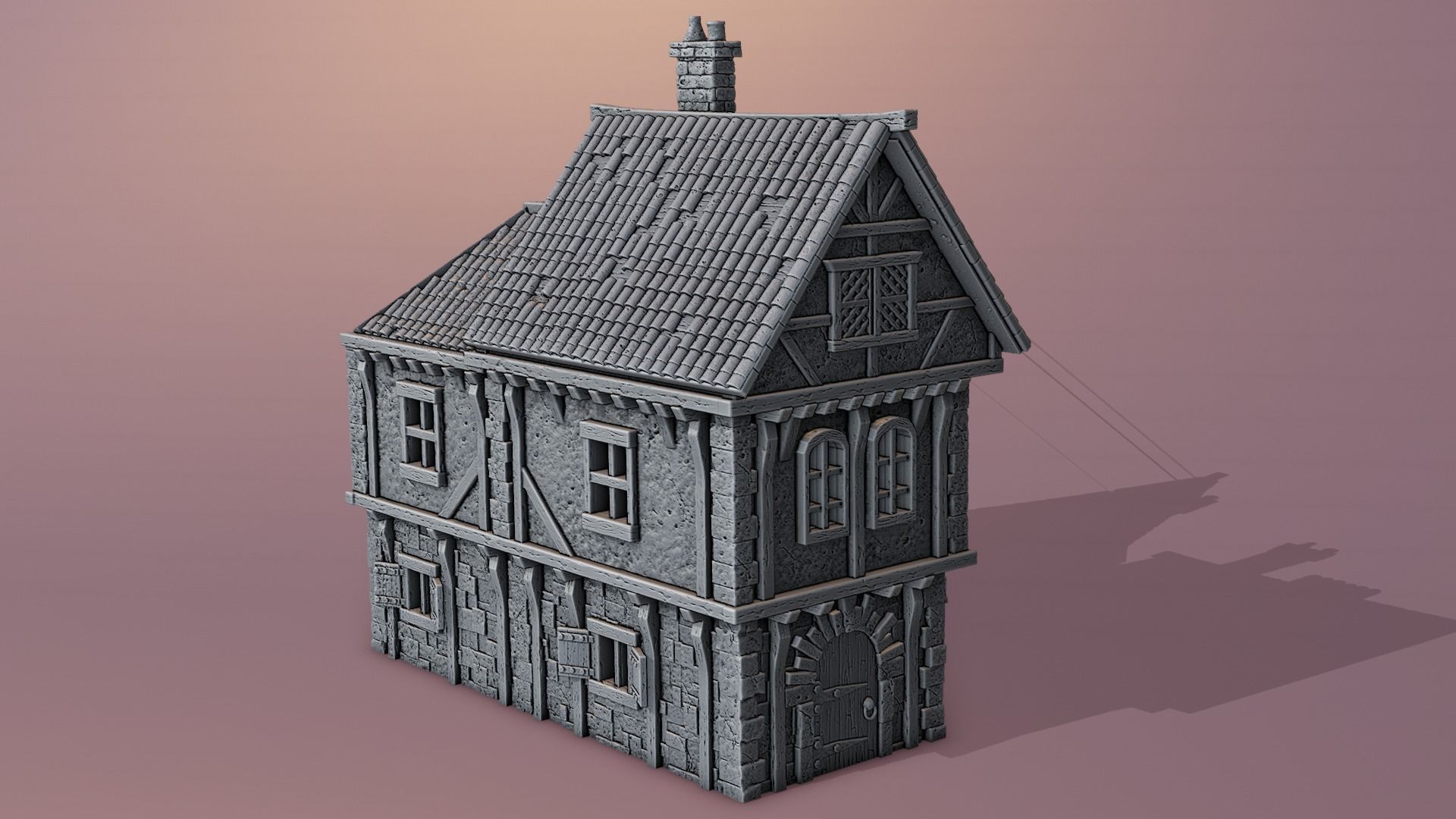 Medieval house 3D model 3D printable | CGTrader
