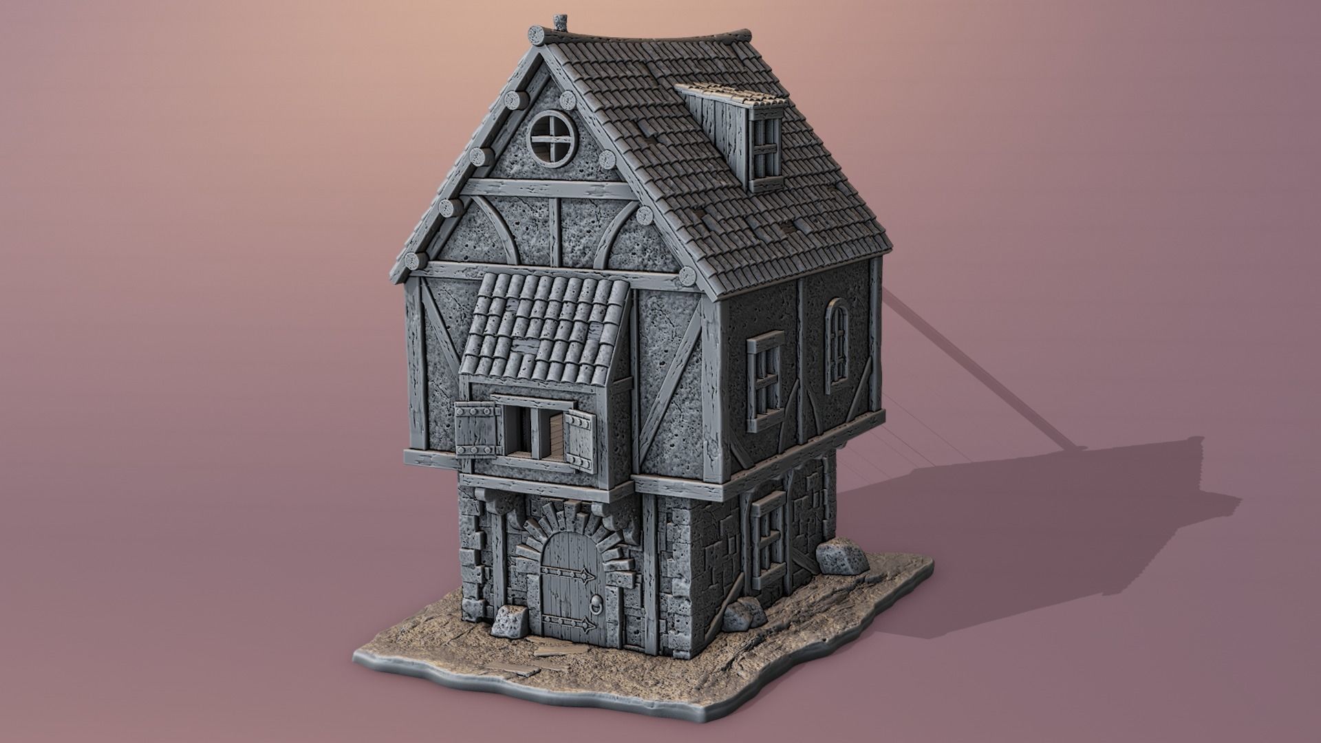 Medieval house 3D model 3D printable | CGTrader
