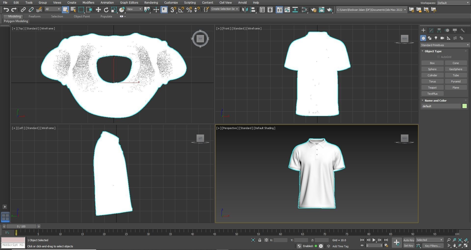Cotton Polo Shirt 3D model | CGTrader