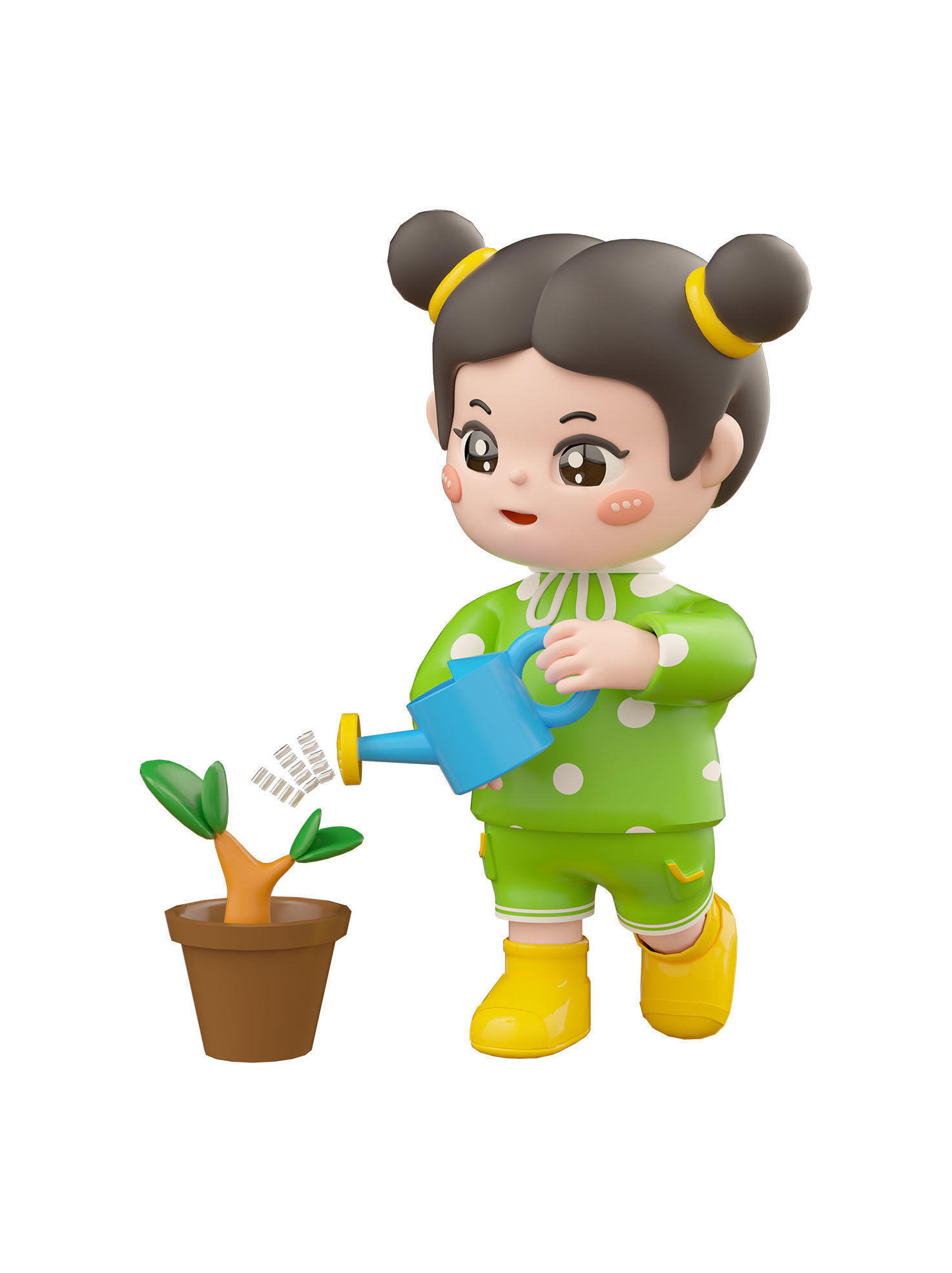 C4D model - cartoon girls and children 3D model | CGTrader