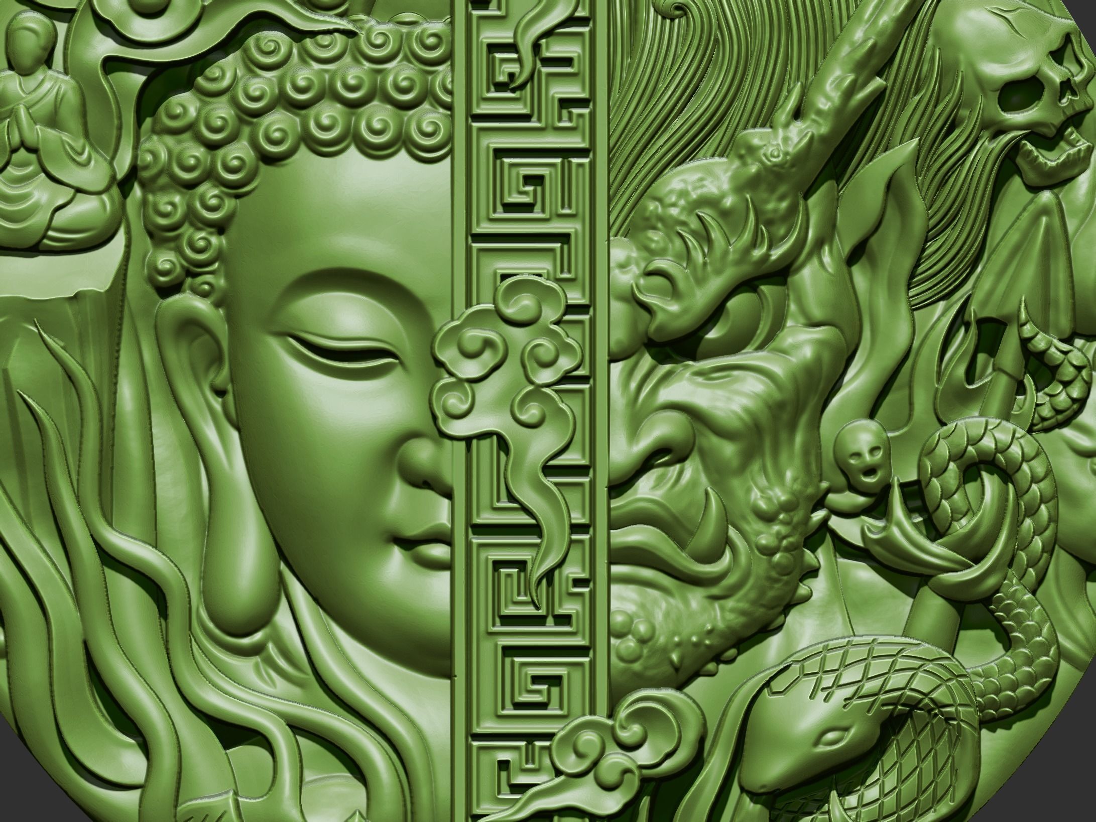 Buddha or Devil in a moment 3D model 3D printable | CGTrader