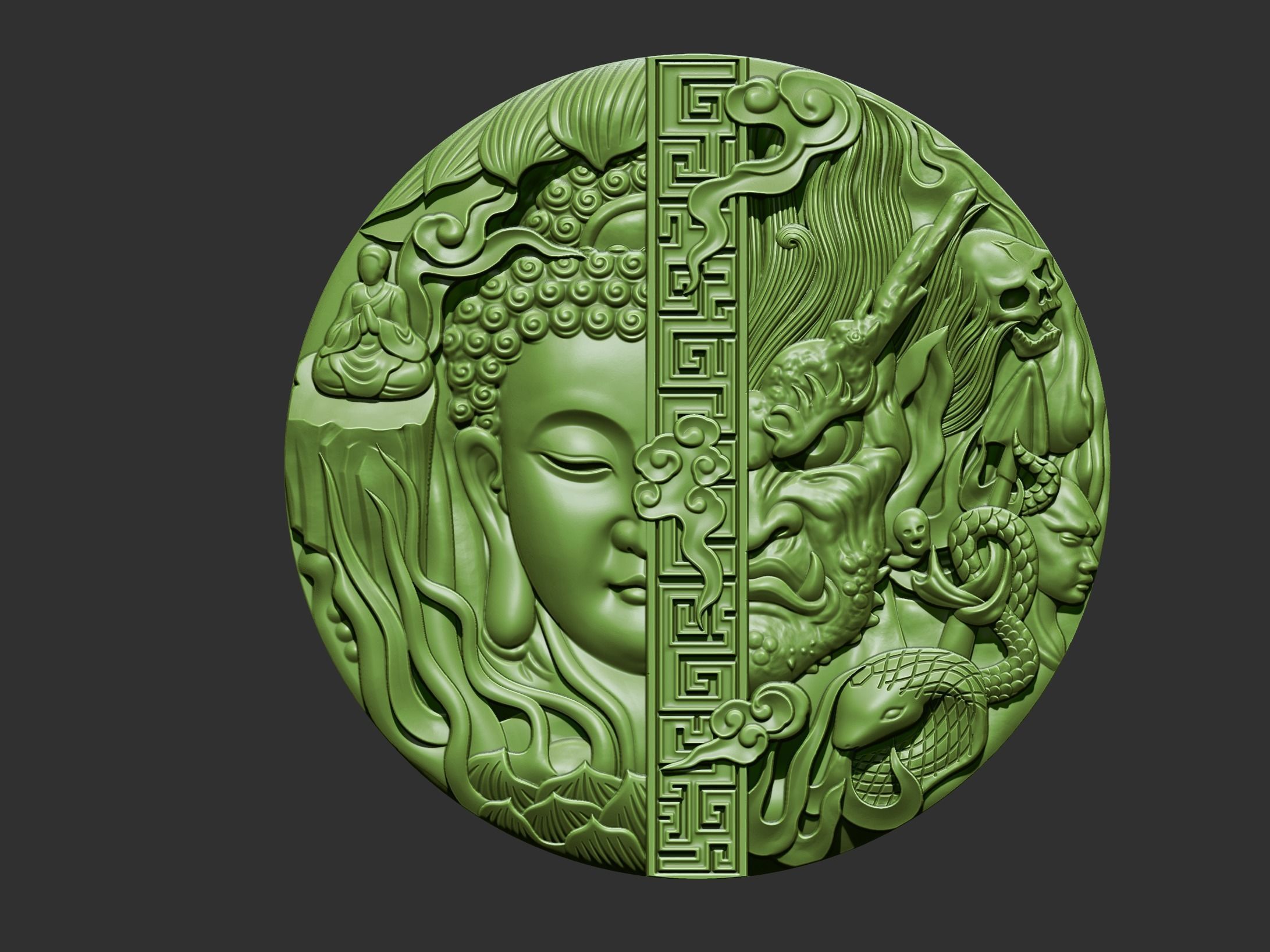 Buddha or Devil in a moment 3D model 3D printable | CGTrader