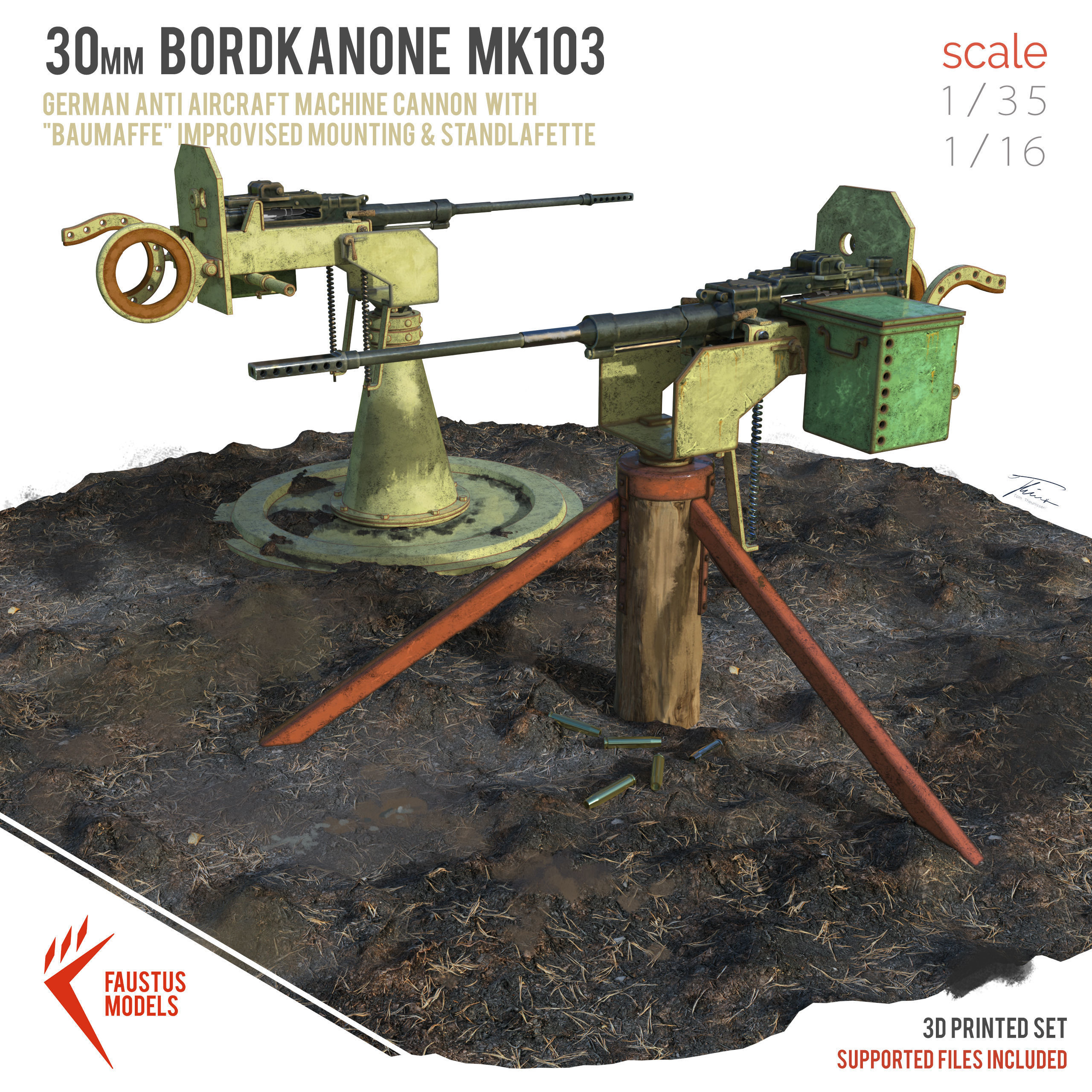 30MM BORDKANONE MK103 3D PRINT 3D model 3D printable | CGTrader