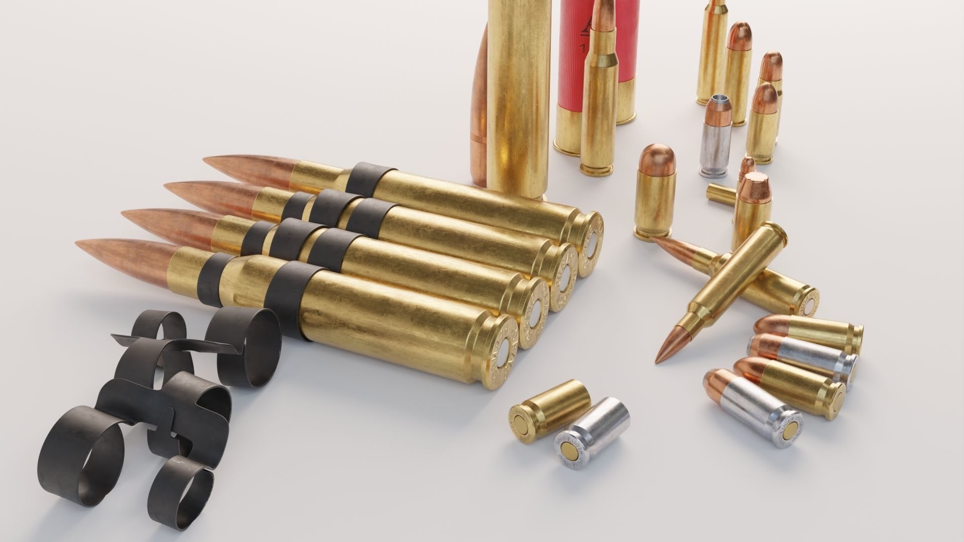Pack of common ammunition 3D model | CGTrader
