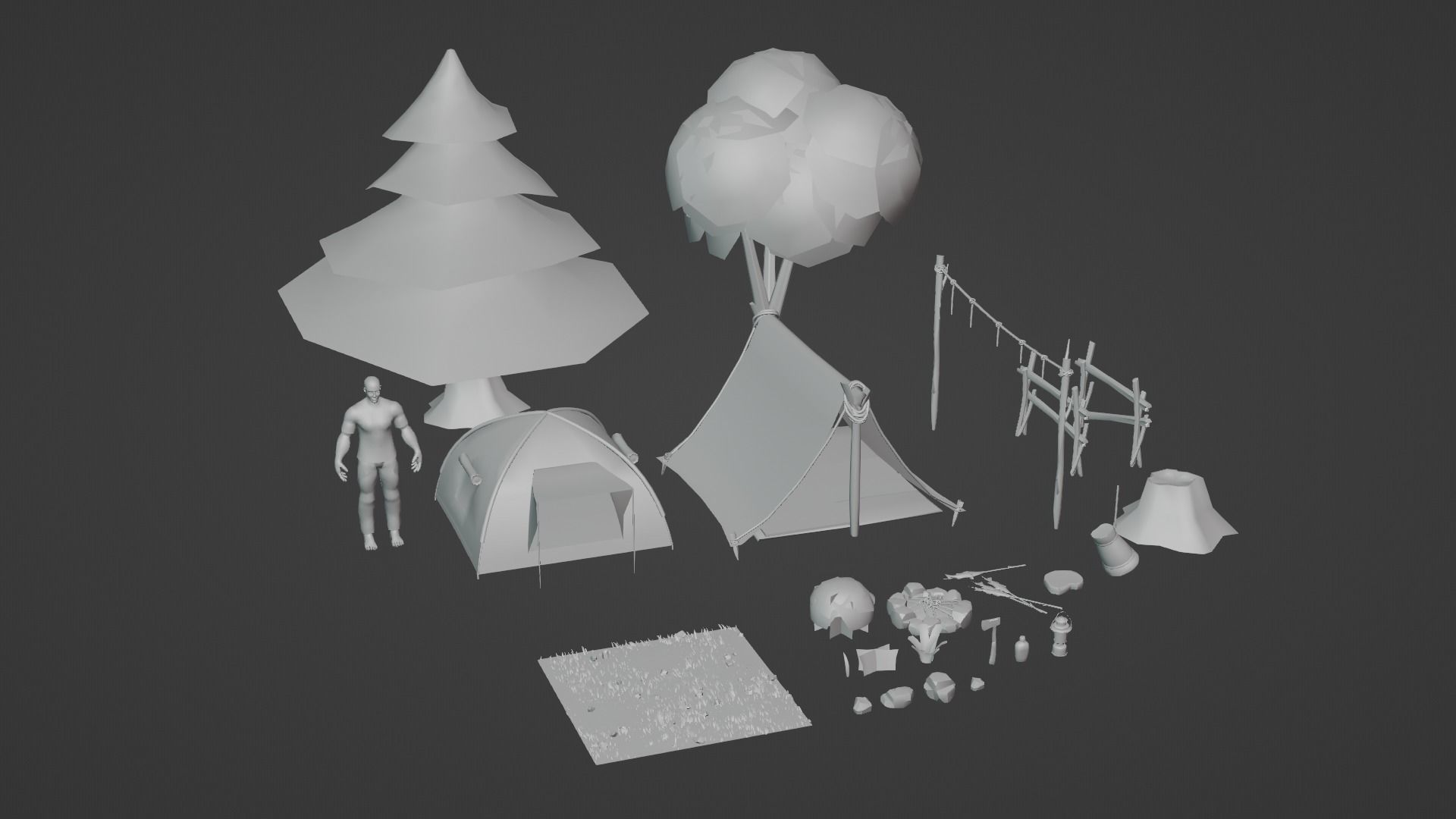 3D model Campfire Pack VR / AR / low-poly | CGTrader