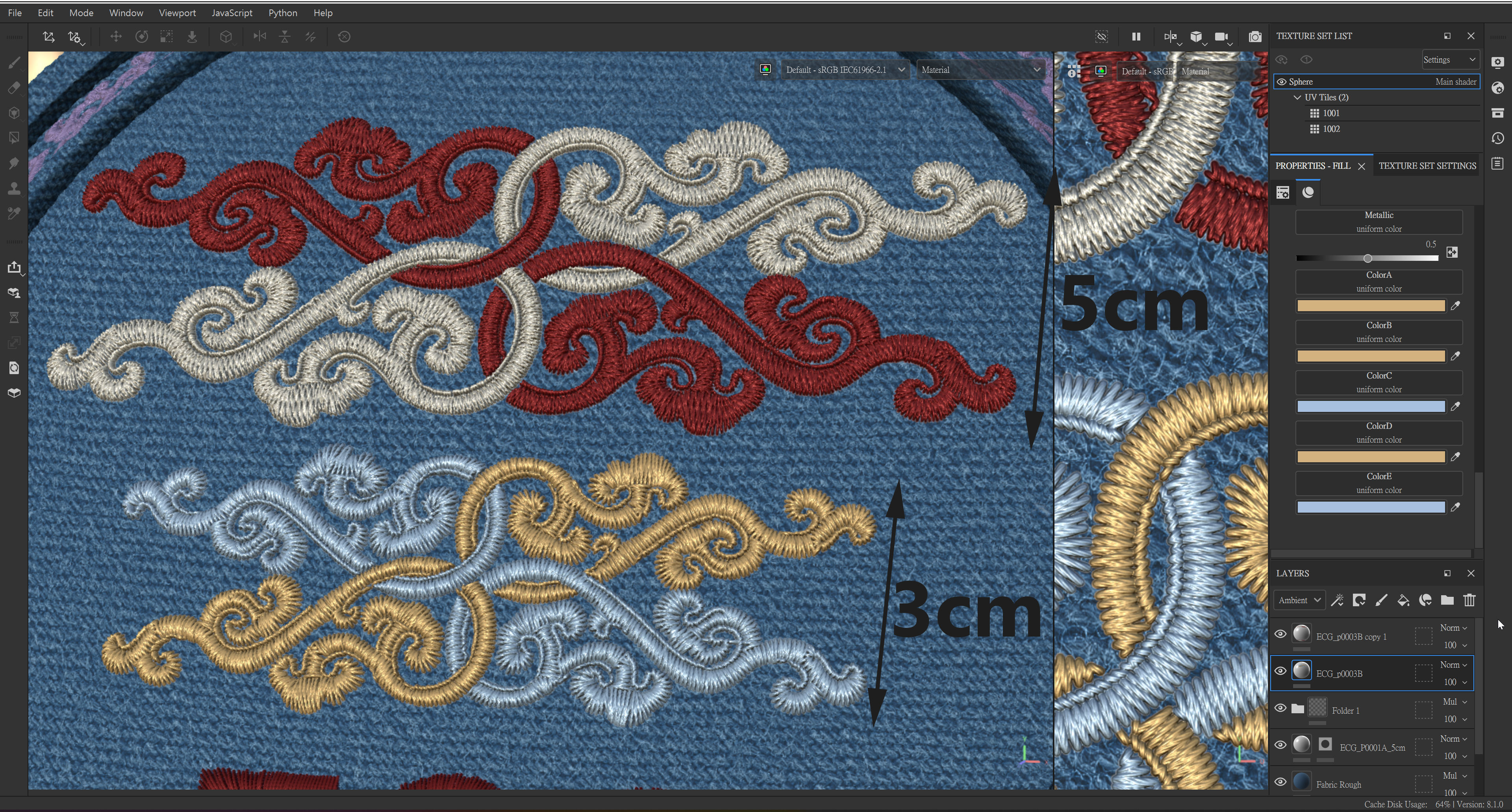 EmbroideryCG Pattern p0003B Ornament Borders Texture | CGTrader